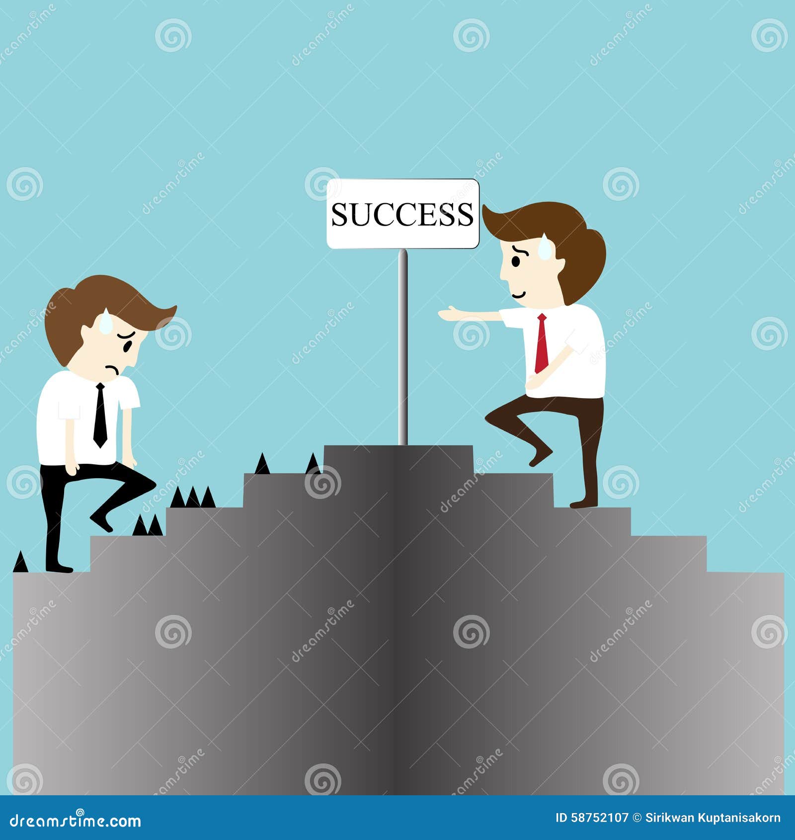 Success and failure stock vector. Illustration of tine - 58752107