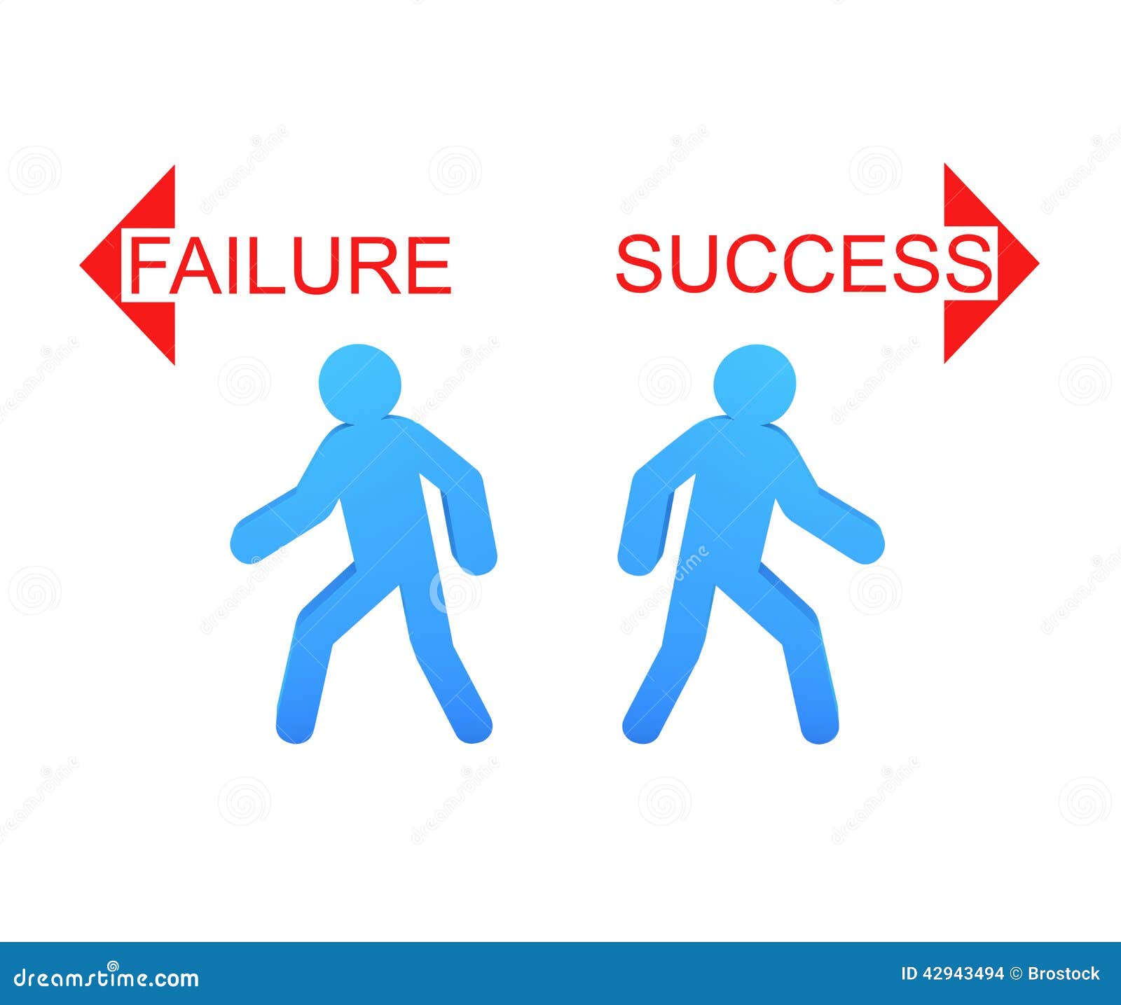 Success and Failure stock illustration. Illustration of contrasts ...
