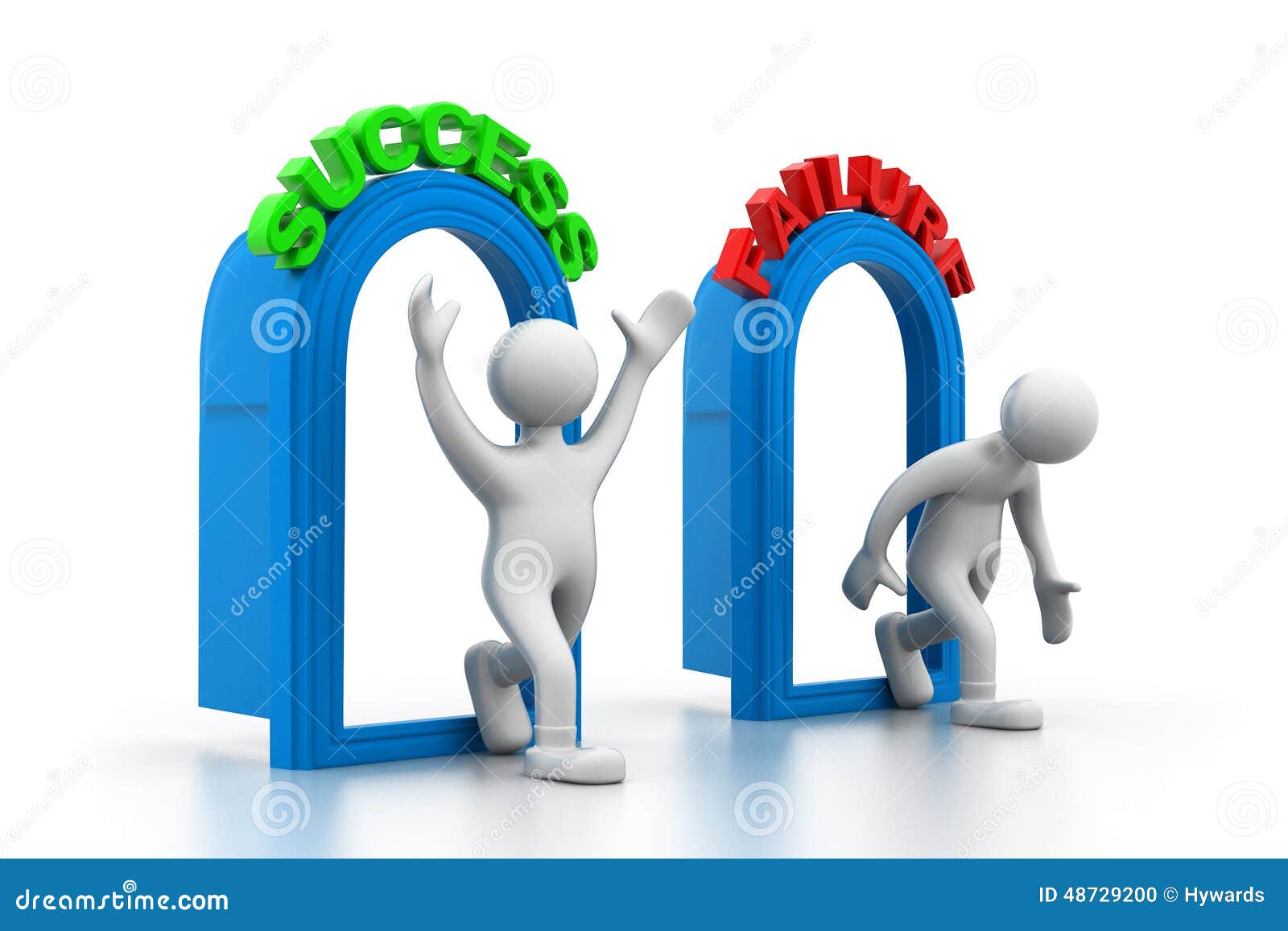Success or failure concept stock illustration. Illustration of white ...
