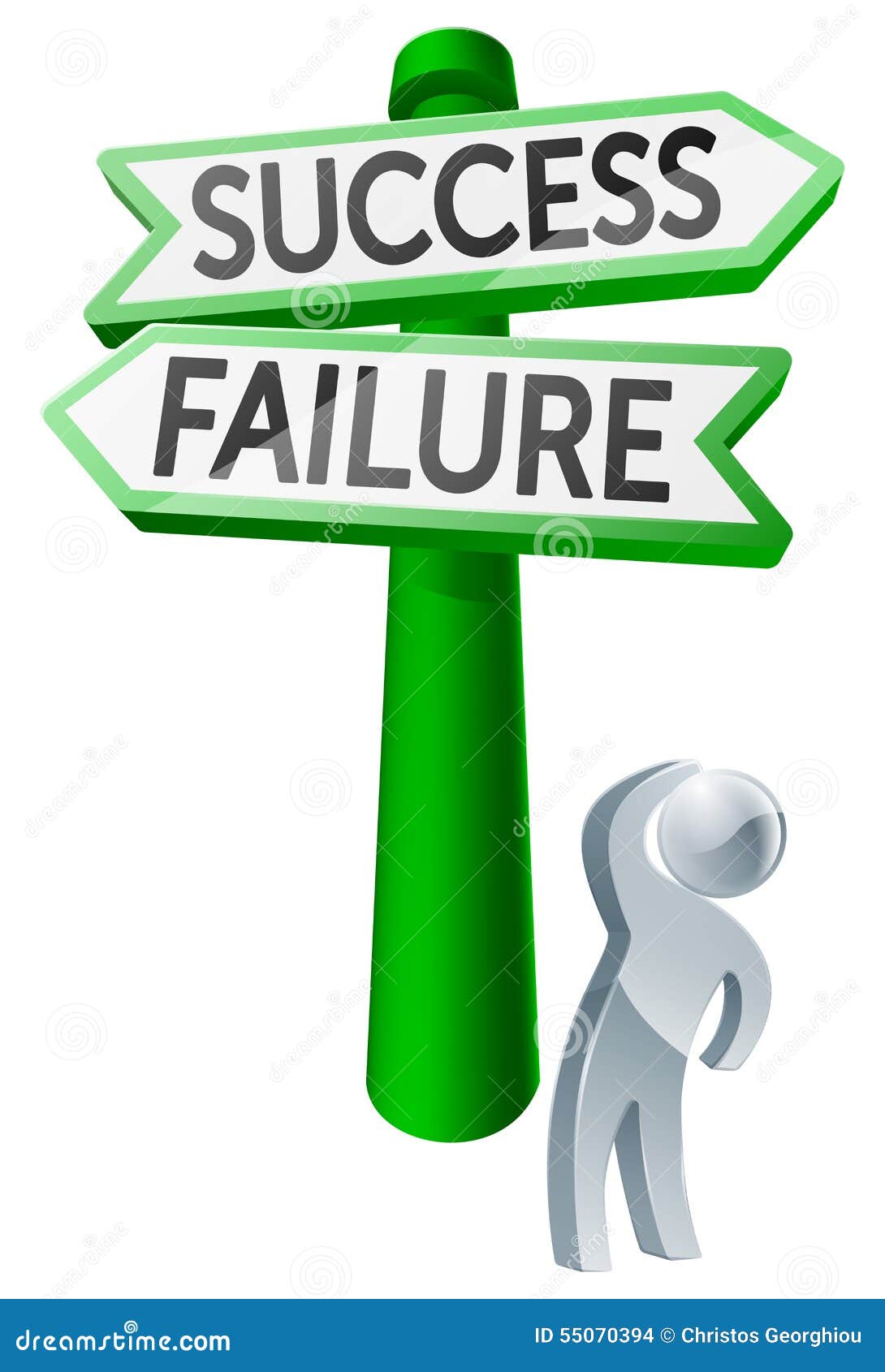 Success or Failure concept stock vector. Illustration of management ...