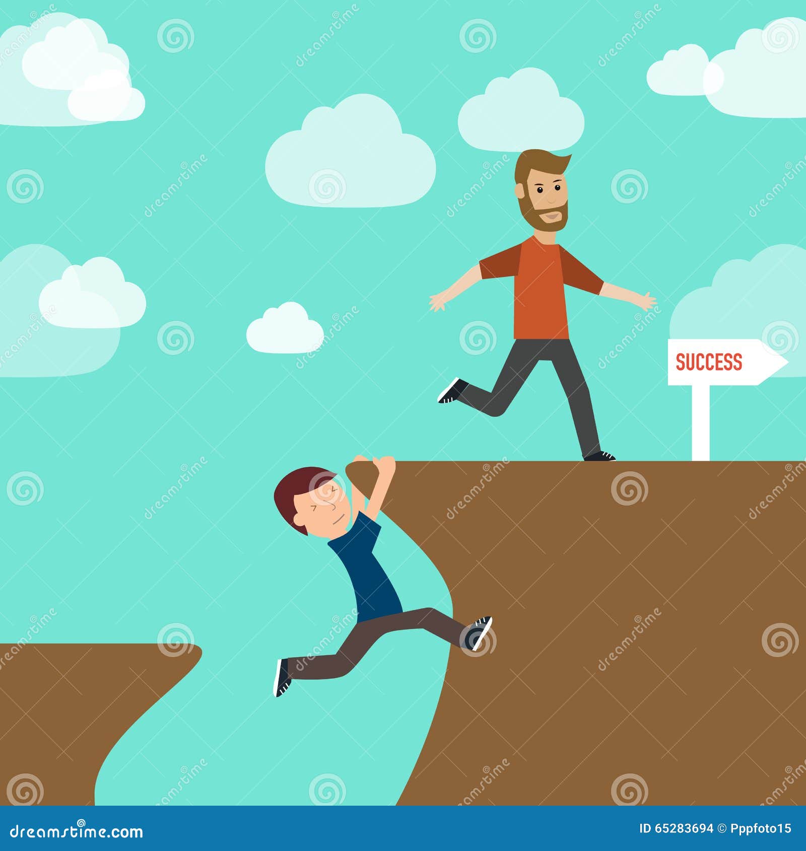 Success and failure stock vector. Illustration of goal - 65283694