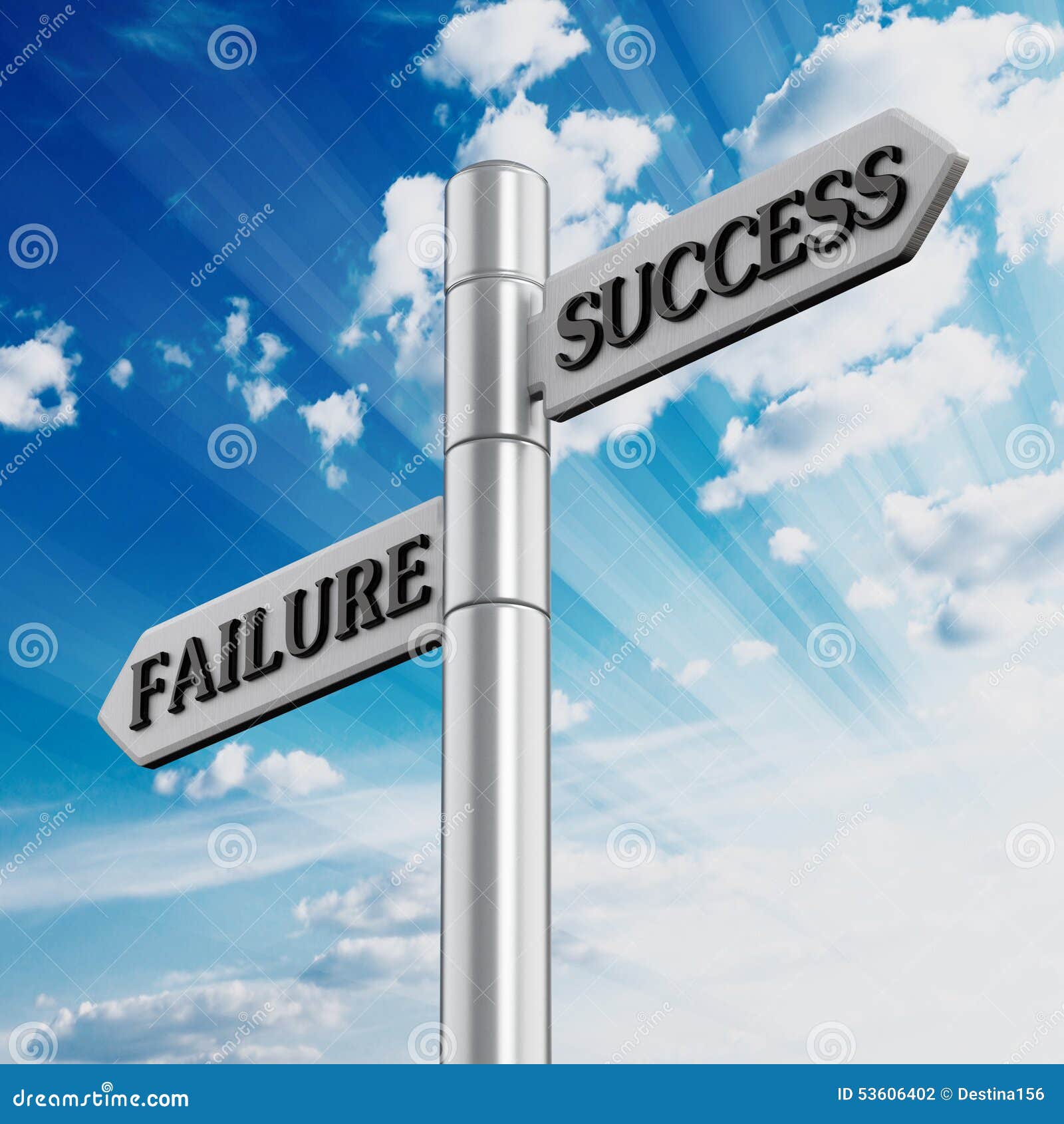 Success and Failure Road Signs Stock Illustration - Illustration of ...