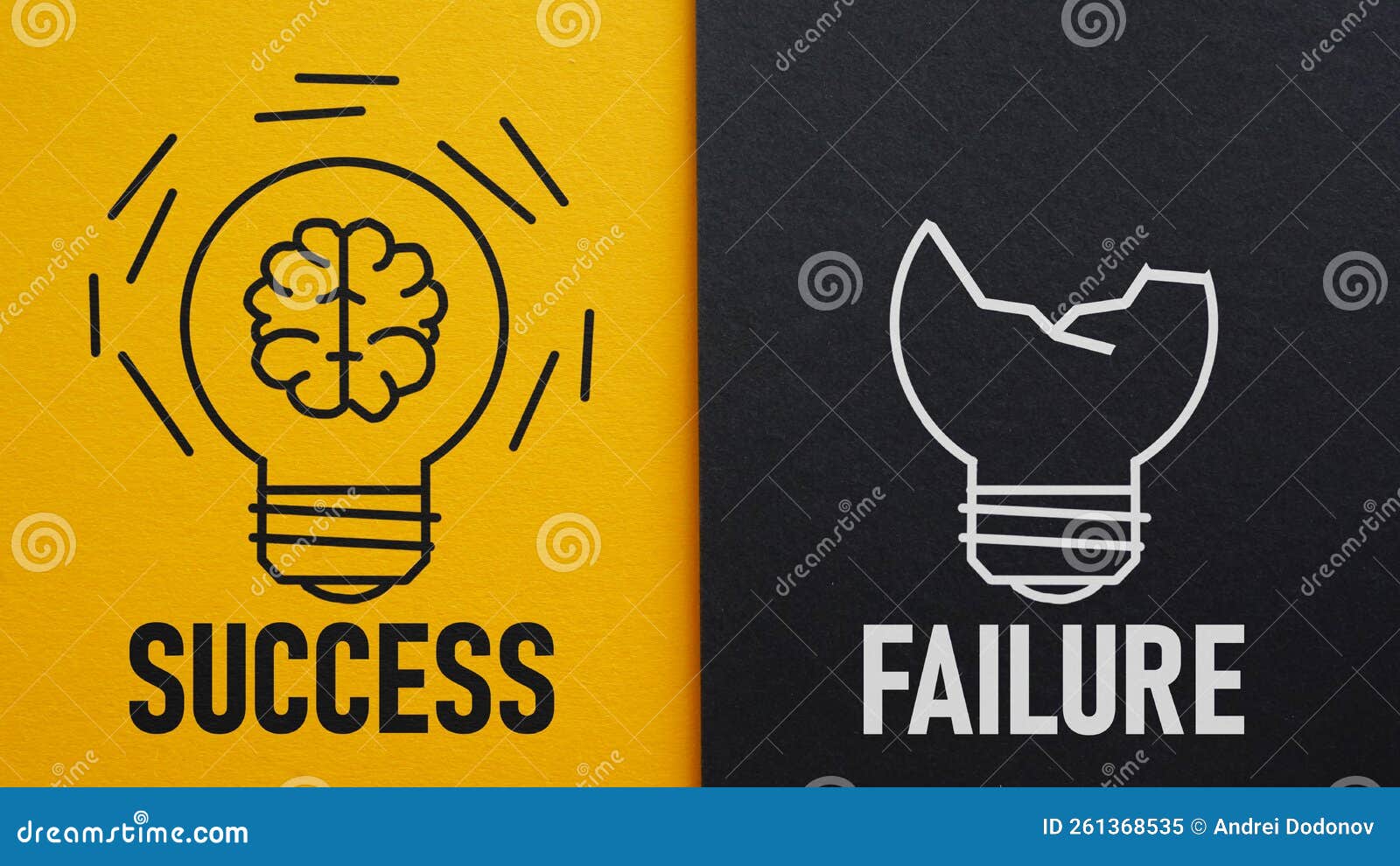 Success and Failure is Shown Using the Text Stock Illustration ...