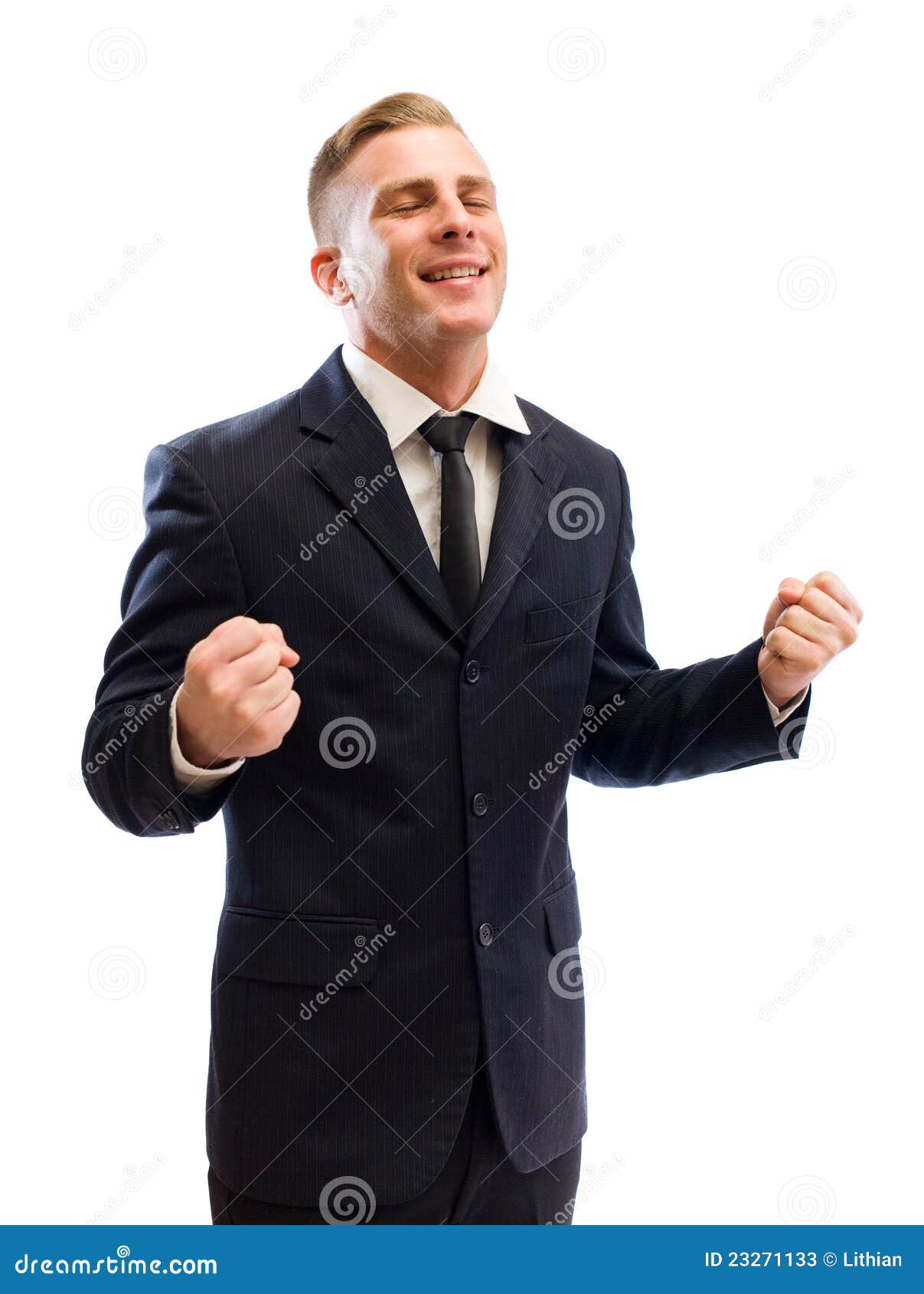 Success, finally! stock image. Image of standing, black - 23271133