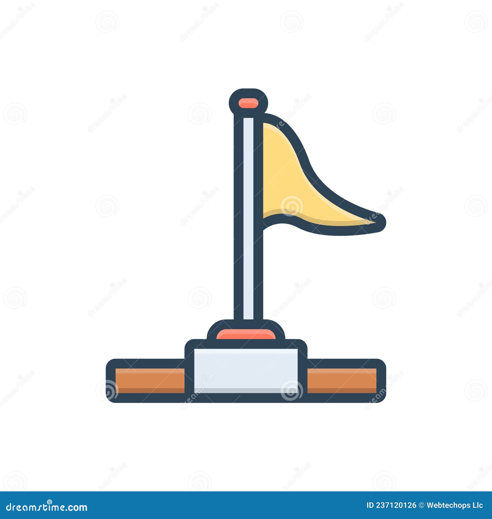 Color Illustration Icon for Success Flag, Opportunity and Winner Stock ...