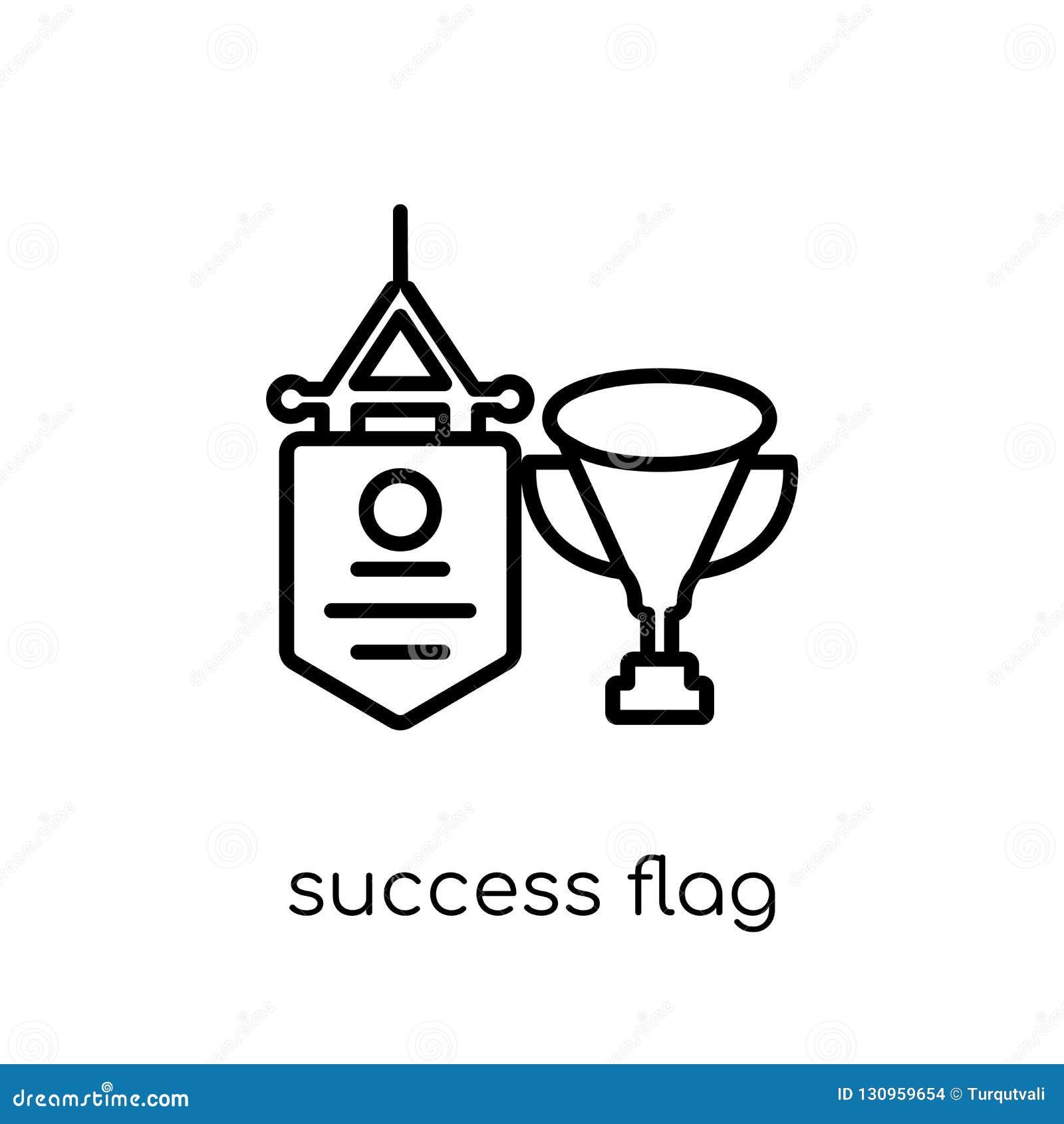 Success Flag Icon from Success Collection. Stock Vector - Illustration ...