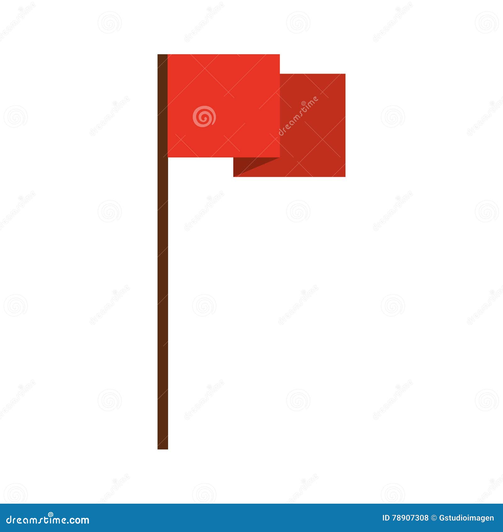Success flag isolated icon stock illustration. Illustration of winner ...