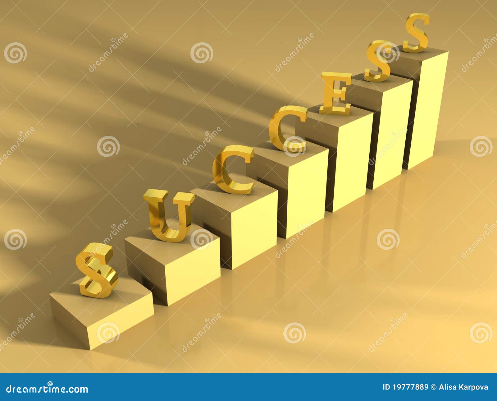Success gold shiny ladder stock illustration. Illustration of career ...