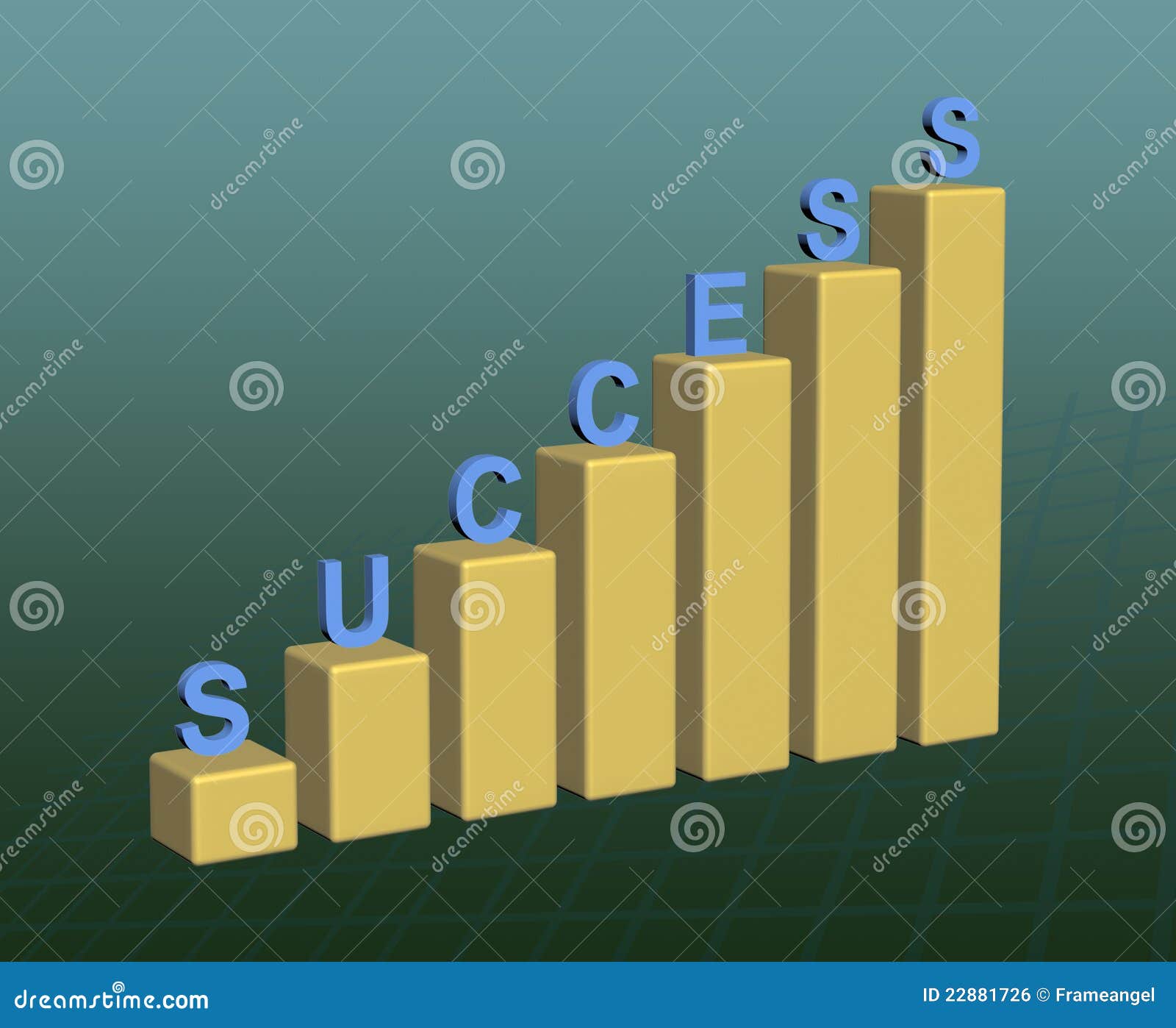 Success graph 3d stock illustration. Illustration of solution - 22881726