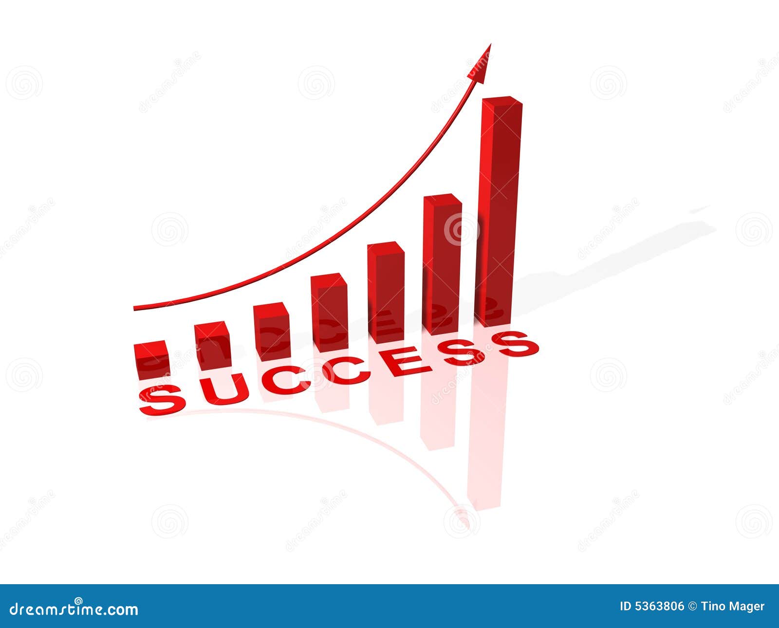 3D Man And Success Graph With Red Arrow Stock Photo | CartoonDealer.com ...