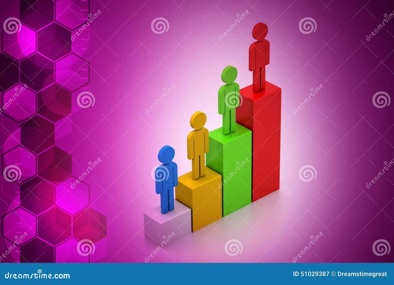 Success Graph Crated by Colour People Stock Illustration - Illustration ...