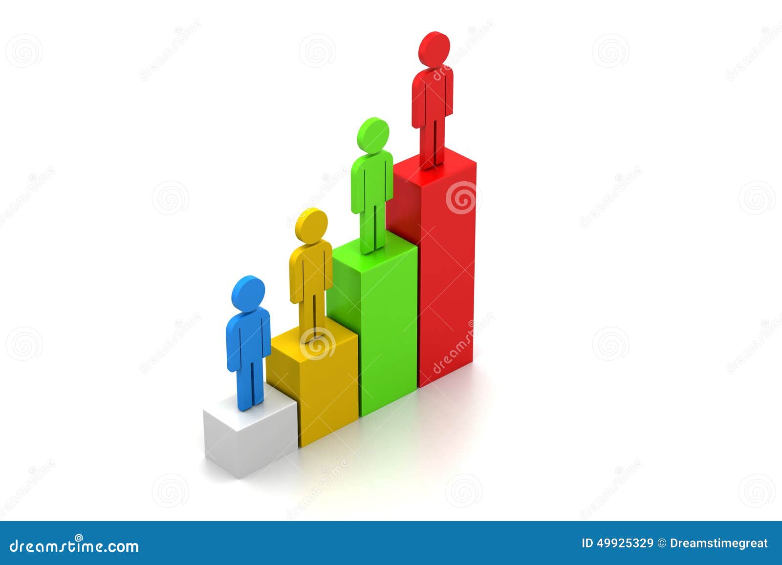 Success Graph Crated by Colour People Stock Illustration - Illustration ...