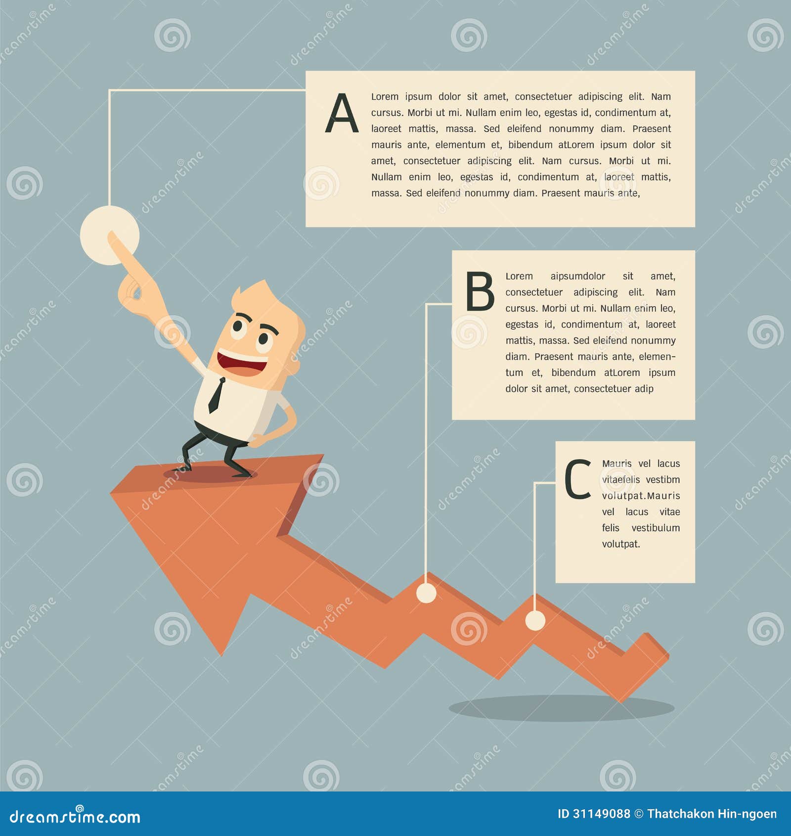 Success graph infographic stock vector. Illustration of businessman ...