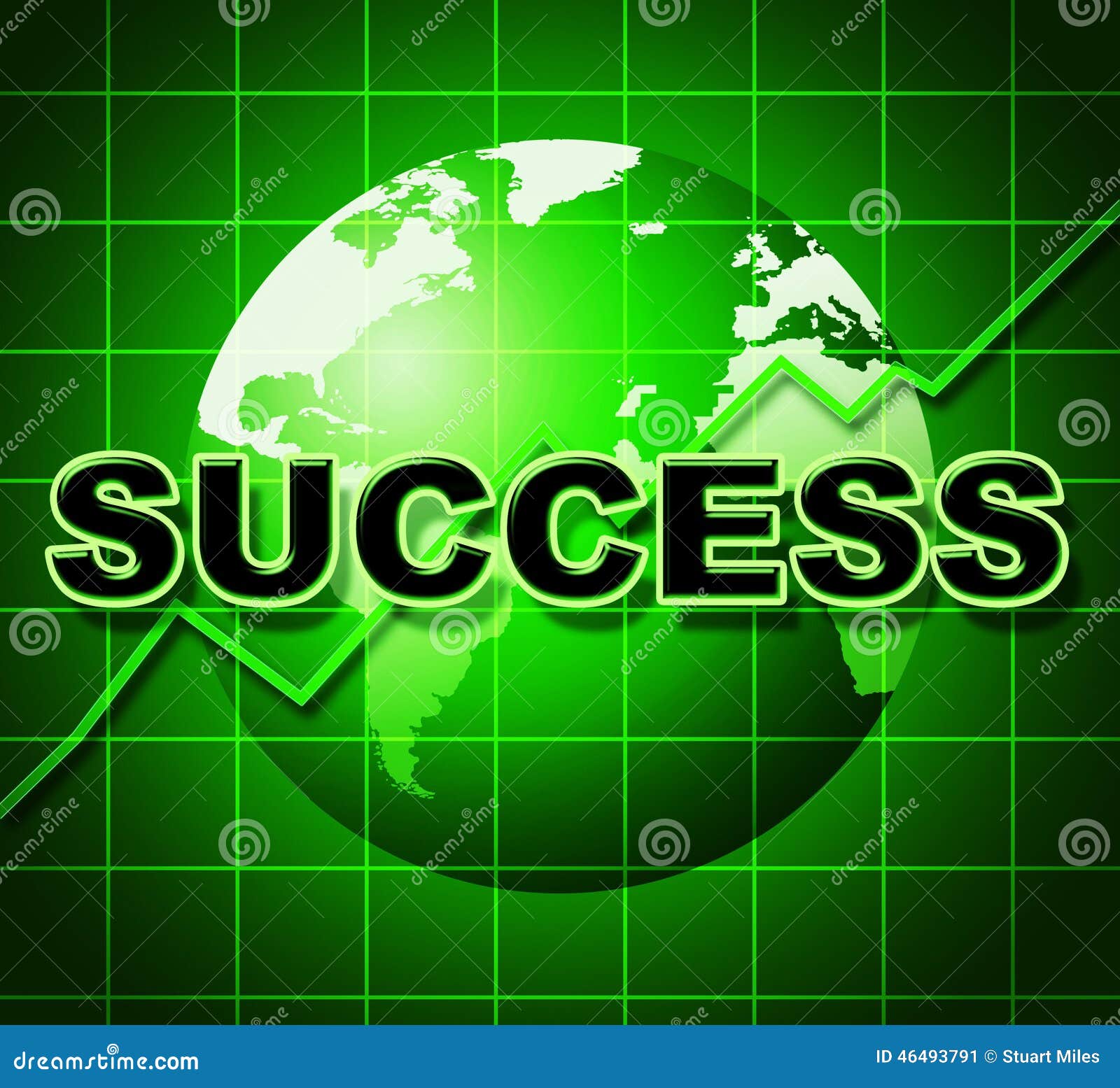 Success Graph Means Winner Resolution and Winning Stock Illustration ...