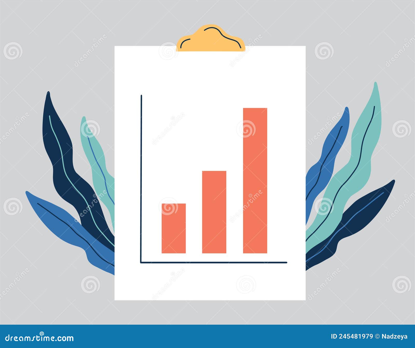 Success graph stock vector. Illustration of clipboard - 245481979