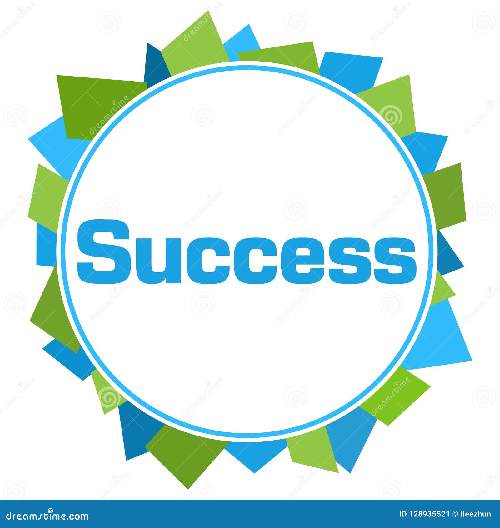 Success Green Blue Random Shapes Circle Stock Illustration ...
