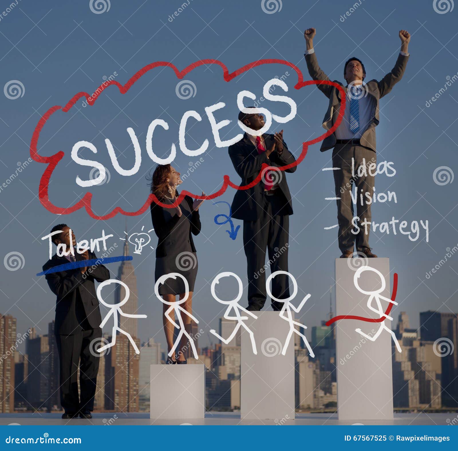 Success Growth Successful Achievement Accomplishment Concept Stock ...