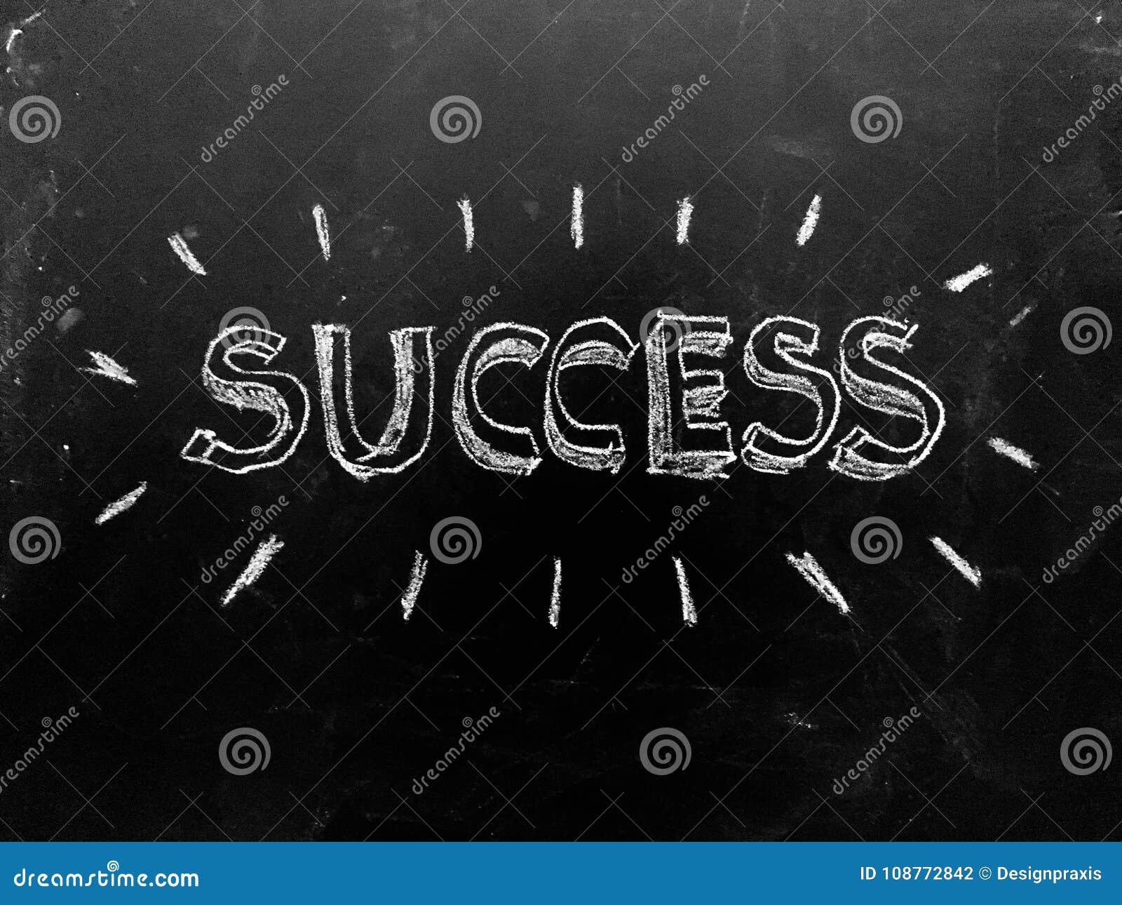 Success Handwritten on Blackboard Stock Photo - Image of chalk, black ...
