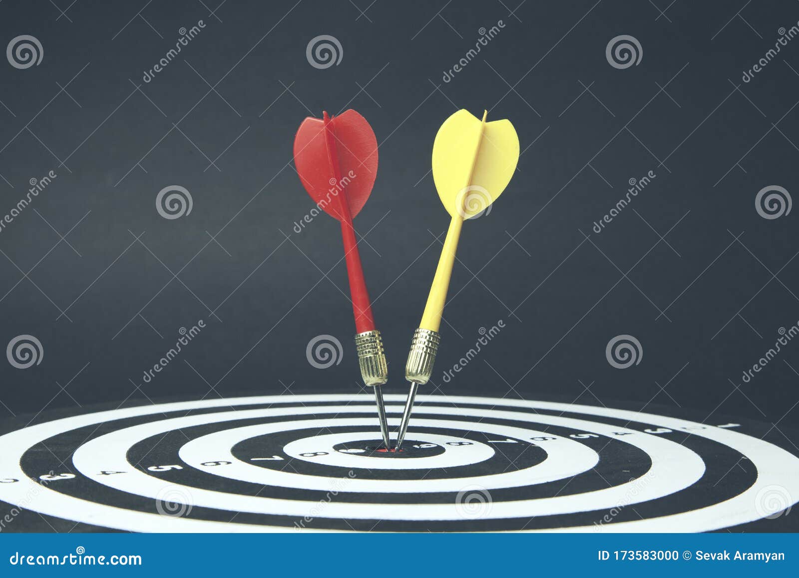 Success Hitting Target, Aim Goal Achievement Concept Stock Photo ...
