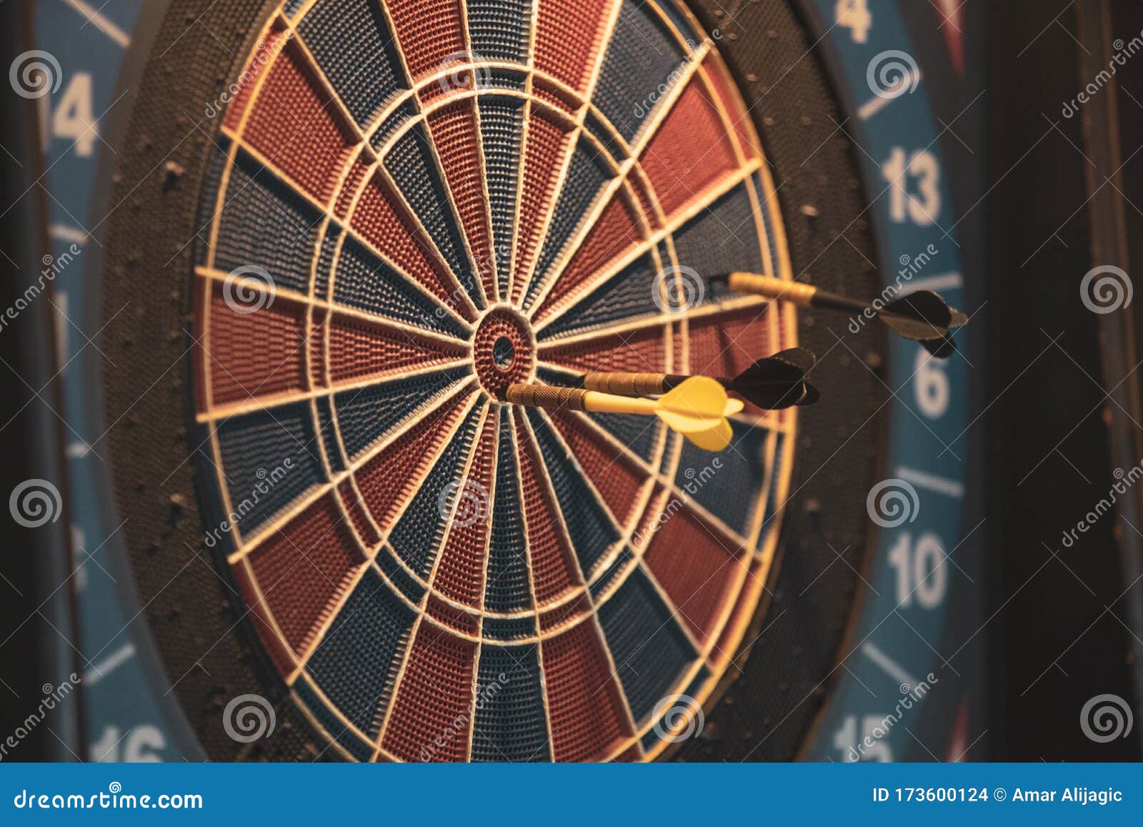 Success Hitting Target Aim Goal Achievement Concept Background Stock ...