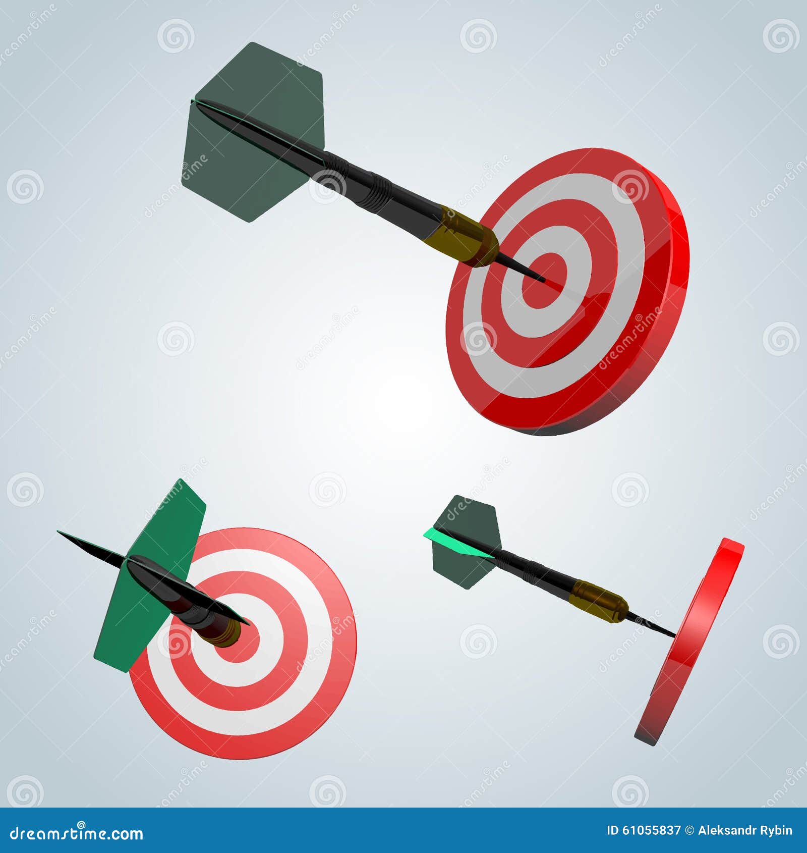 The Success of Hitting the Target Stock Illustration - Illustration of ...