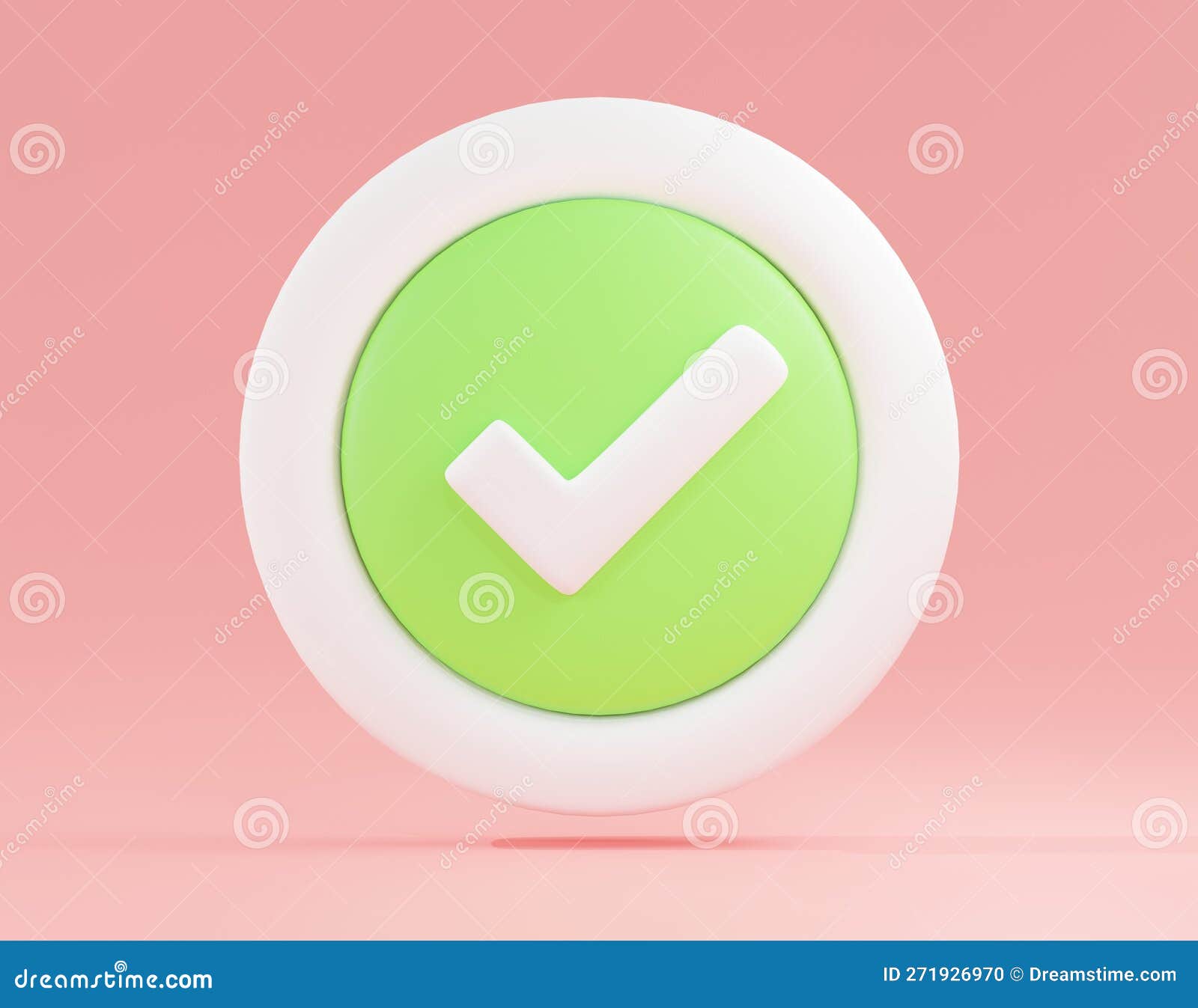 Success Icon 3d Render Minimal Stock Photo - Illustration of render ...