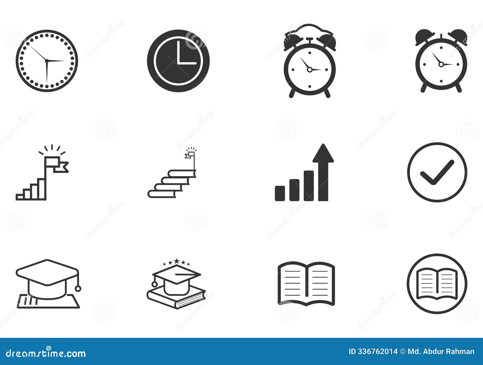 Success Icon Set. Goals and Target Related Vector Icons Vector ...