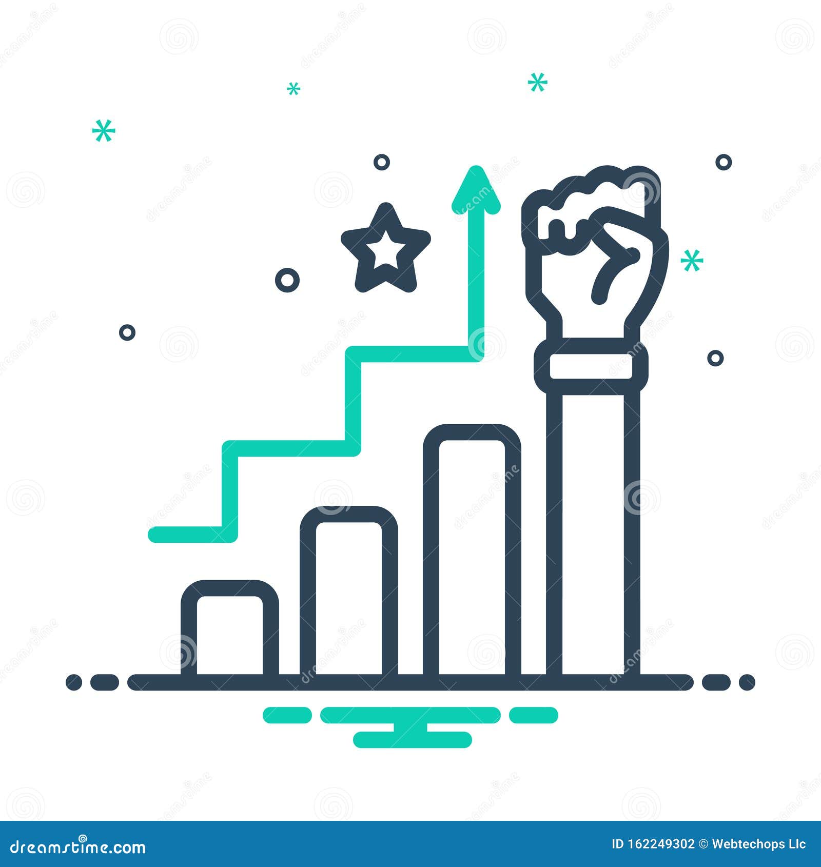 Mix Icon for Success, Triumph and Achievement Stock Vector ...