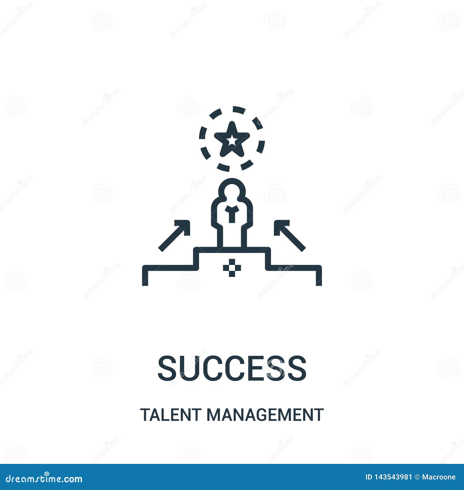 Success Icon Vector from Talent Management Collection. Thin Line ...