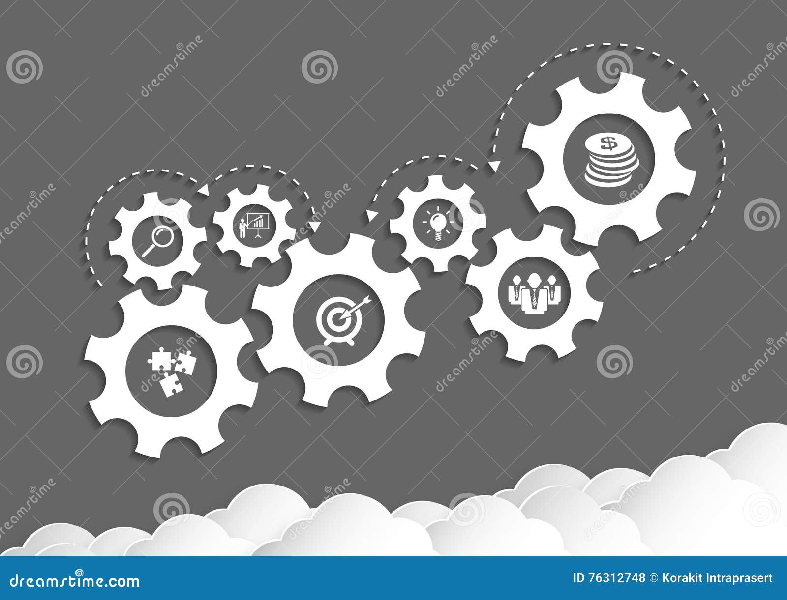 Success Idea in Gear Shape As Inspiration Concept Stock Vector ...