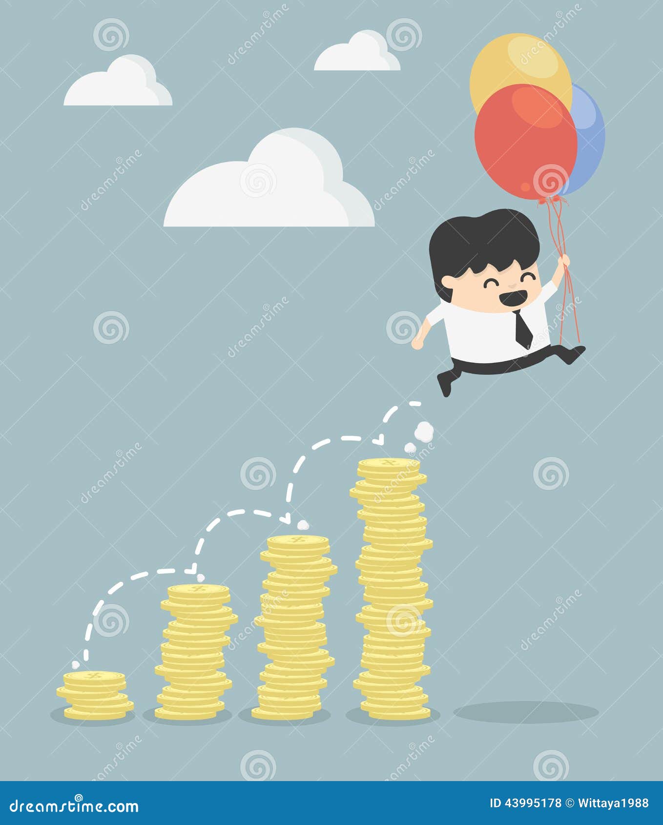 Success stock vector. Illustration of investment, cartoon - 43995178