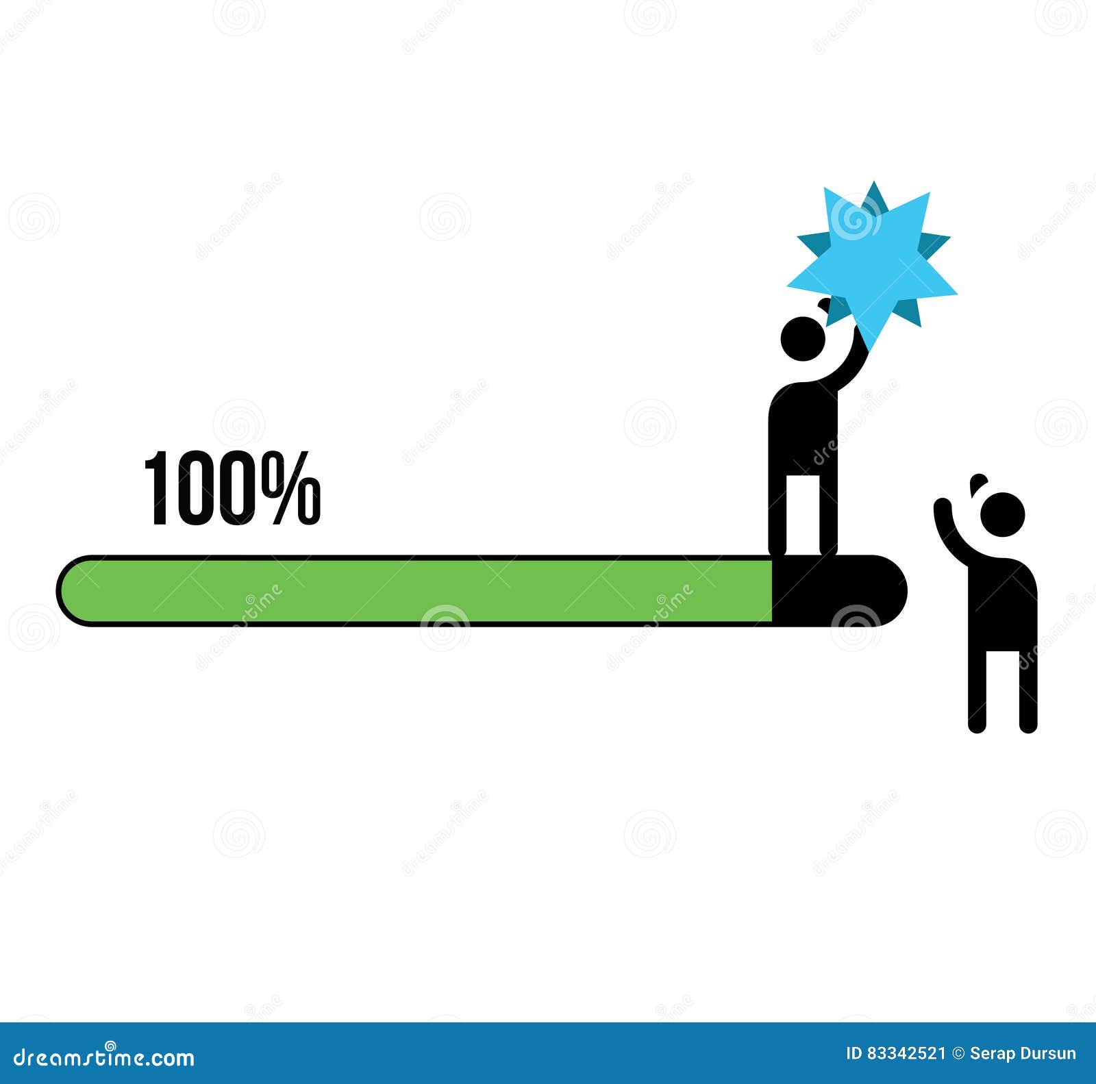 100 Success Illustration stock vector. Illustration of load - 83342521