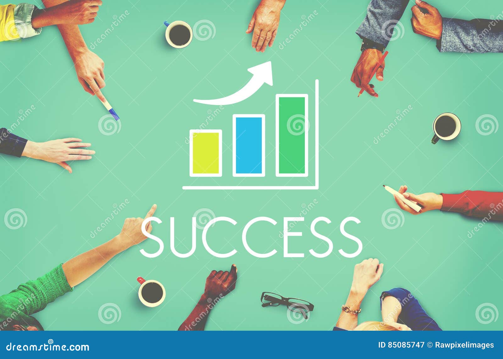 Success Increasing Bar Chart Concept Stock Illustration - Illustration ...