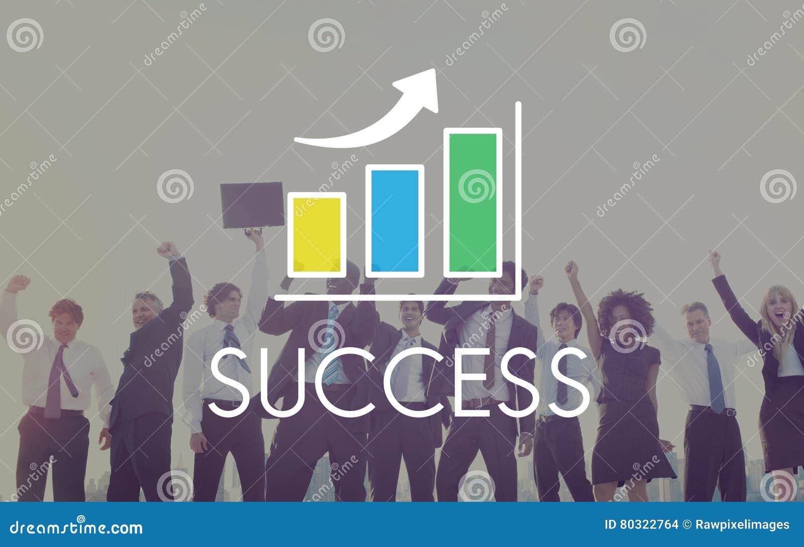 Success Increasing Bar Chart Concept Stock Illustration - Illustration ...