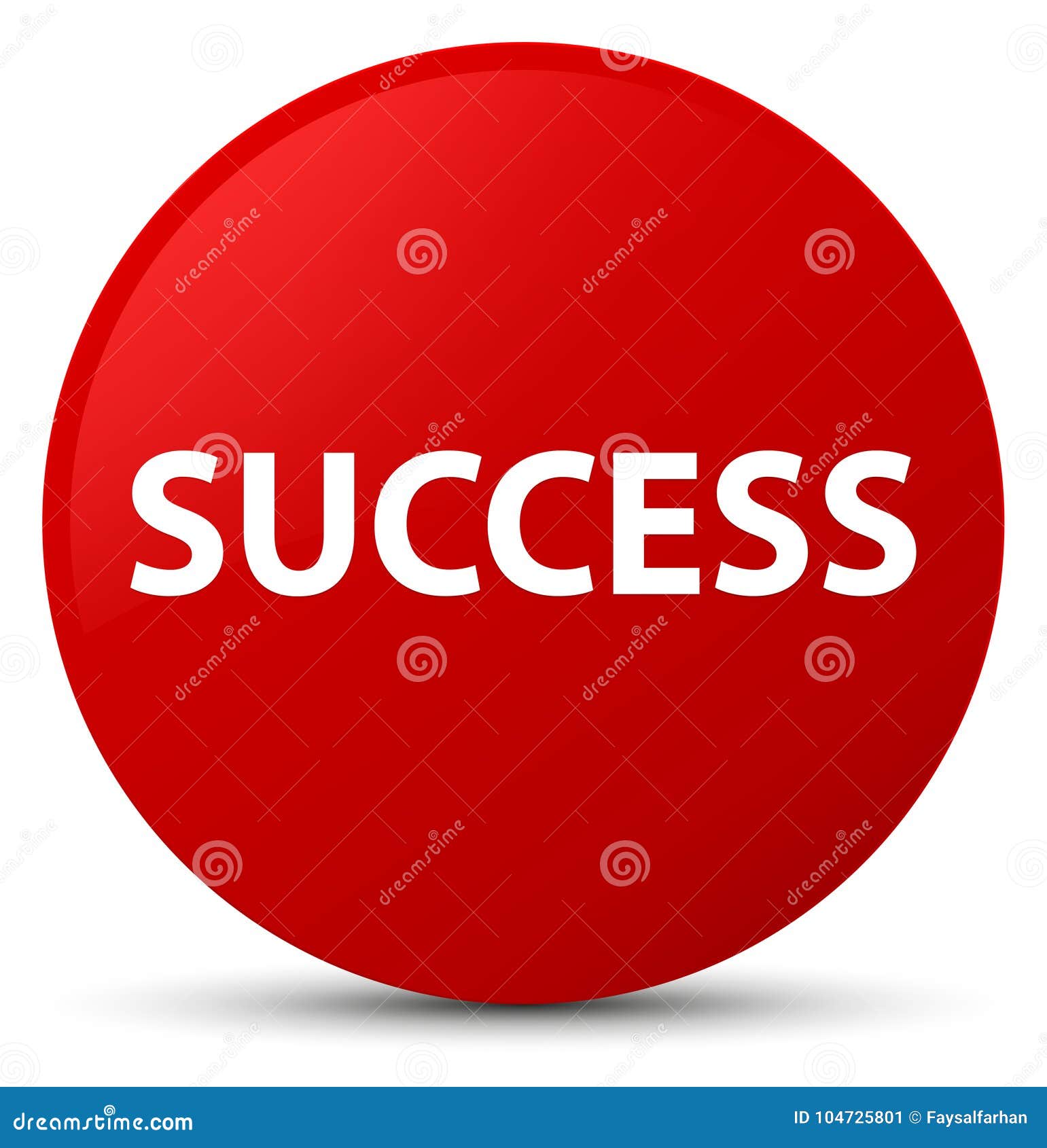 Success red round button stock illustration. Illustration of word ...