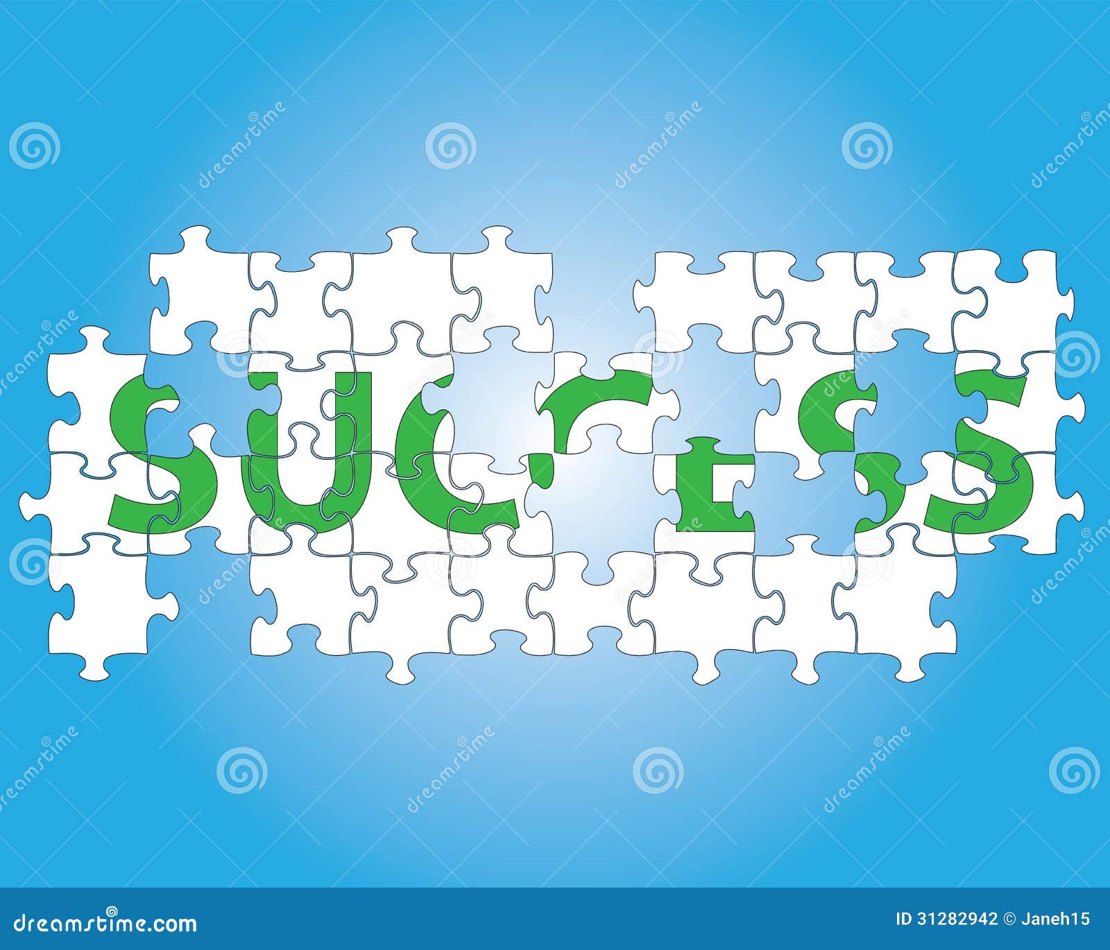 Success jigsaw puzzle stock vector. Illustration of chances - 31282942