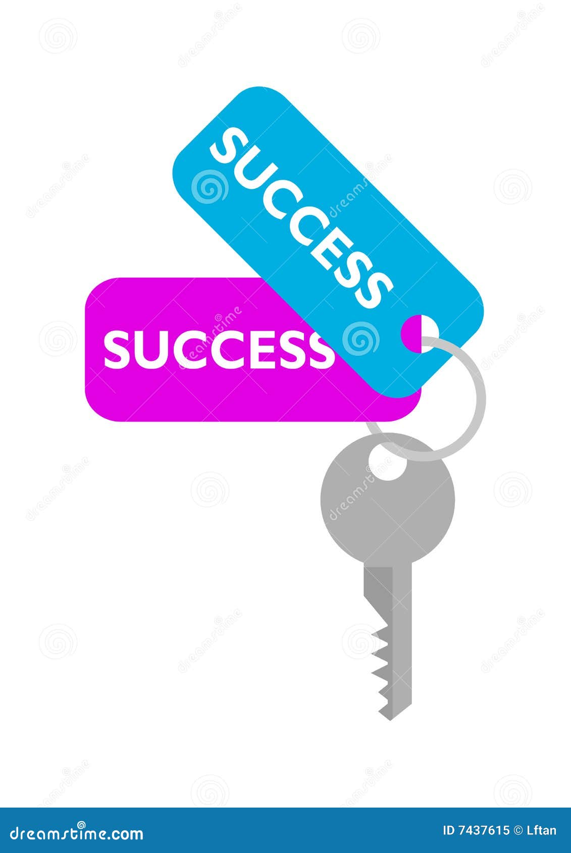 Success Key stock vector. Illustration of success, clipart - 7437615