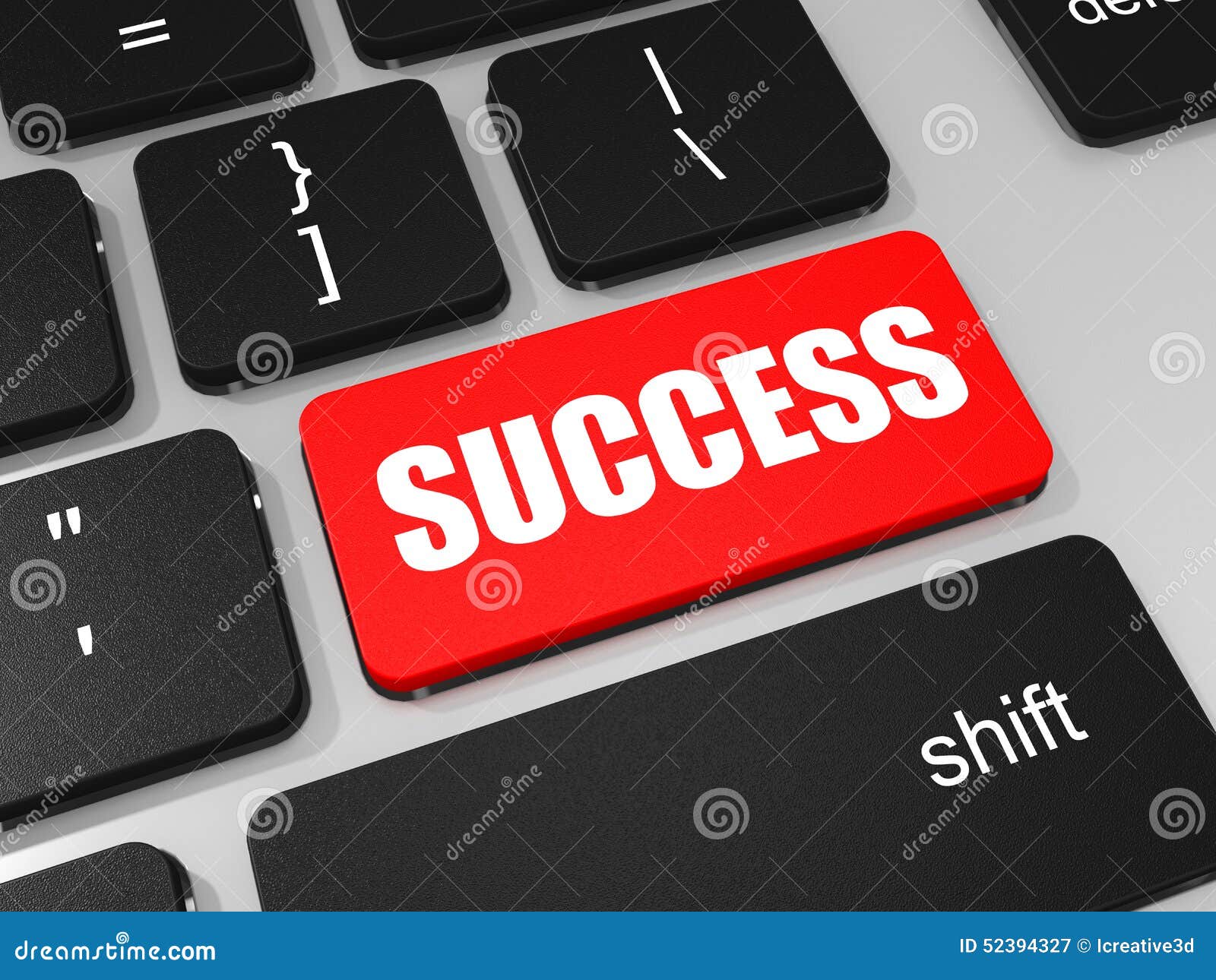 SUCCESS Key on Keyboard of Laptop Computer. Stock Illustration ...