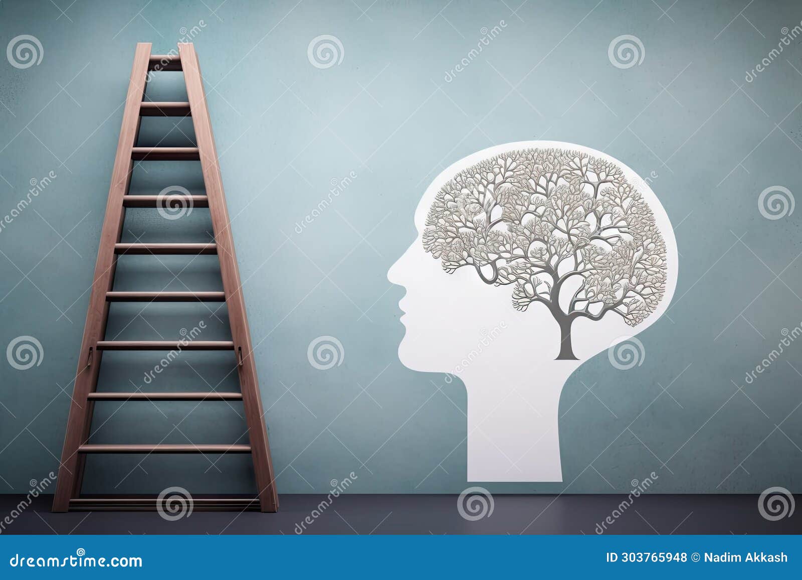 Success Ladder Concept Motivation Improve Ideas Brainstorming Solution ...