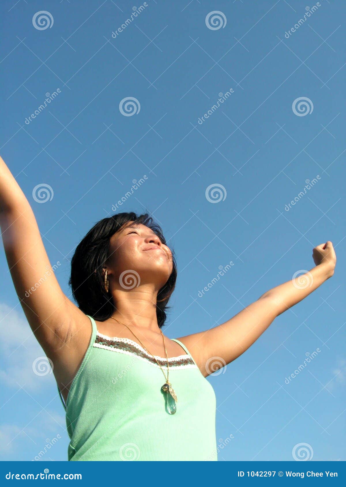 Success lady rejoice stock image. Image of youthful, spread - 1042297