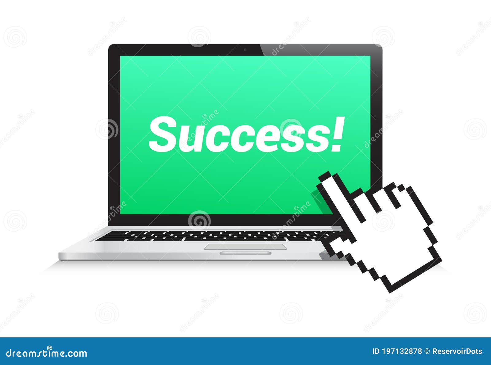 Success Map Laptop Shows Achievement Accomplishment And Triumph Royalty ...