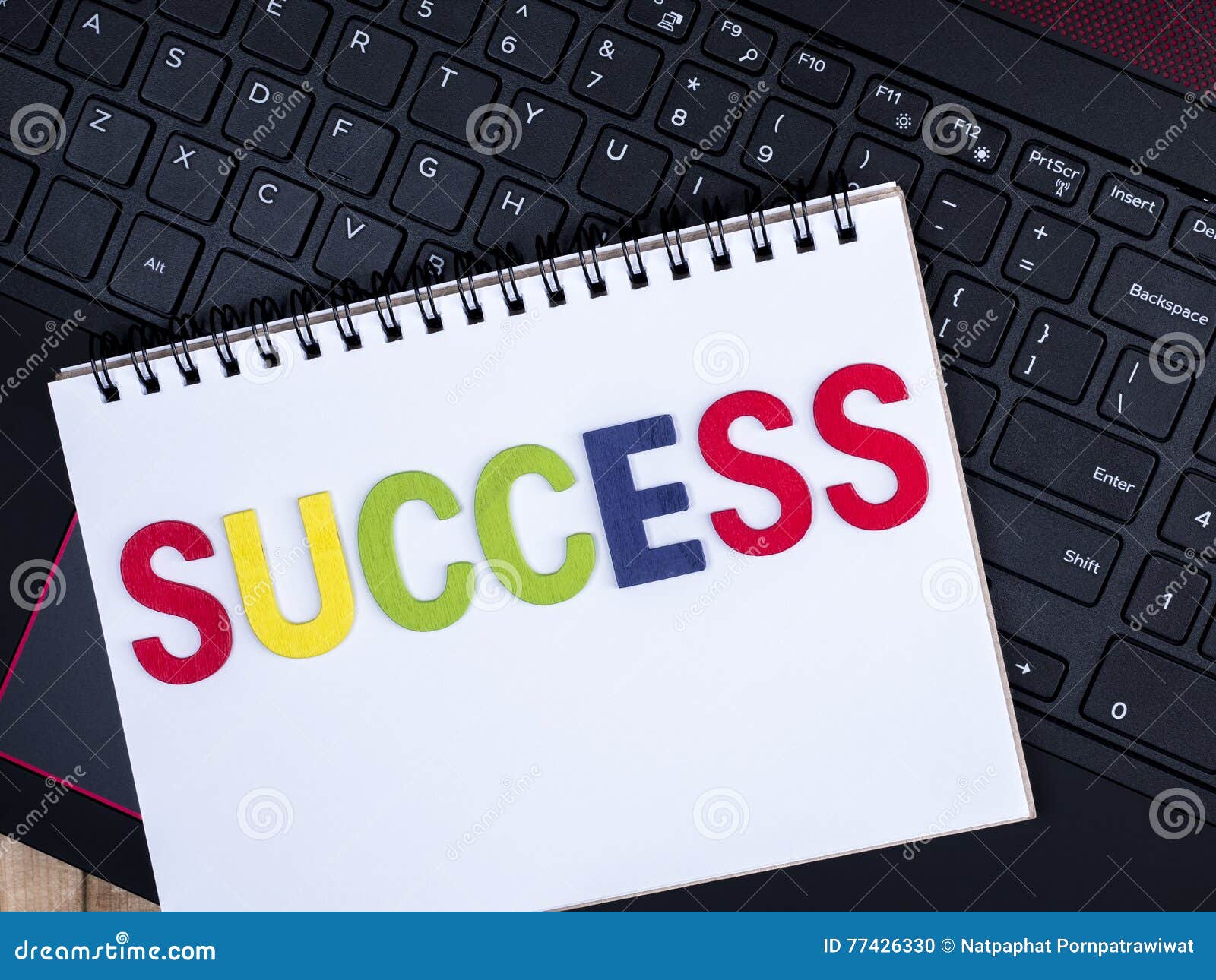 Success on Laptop Keyboard 2 Stock Photo - Image of achievement ...
