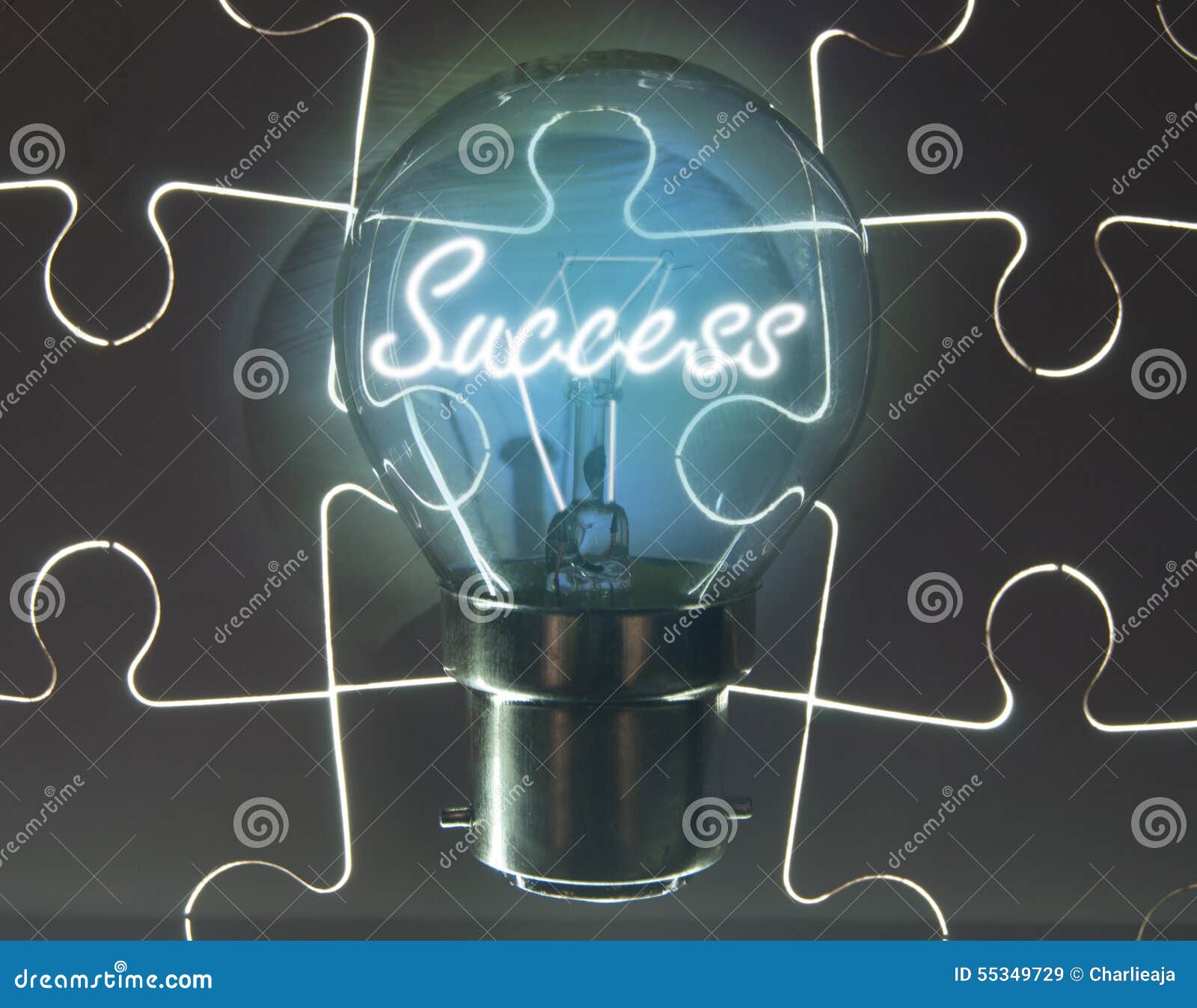 Success light bulb stock image. Image of jigsaw, concepts - 55349729