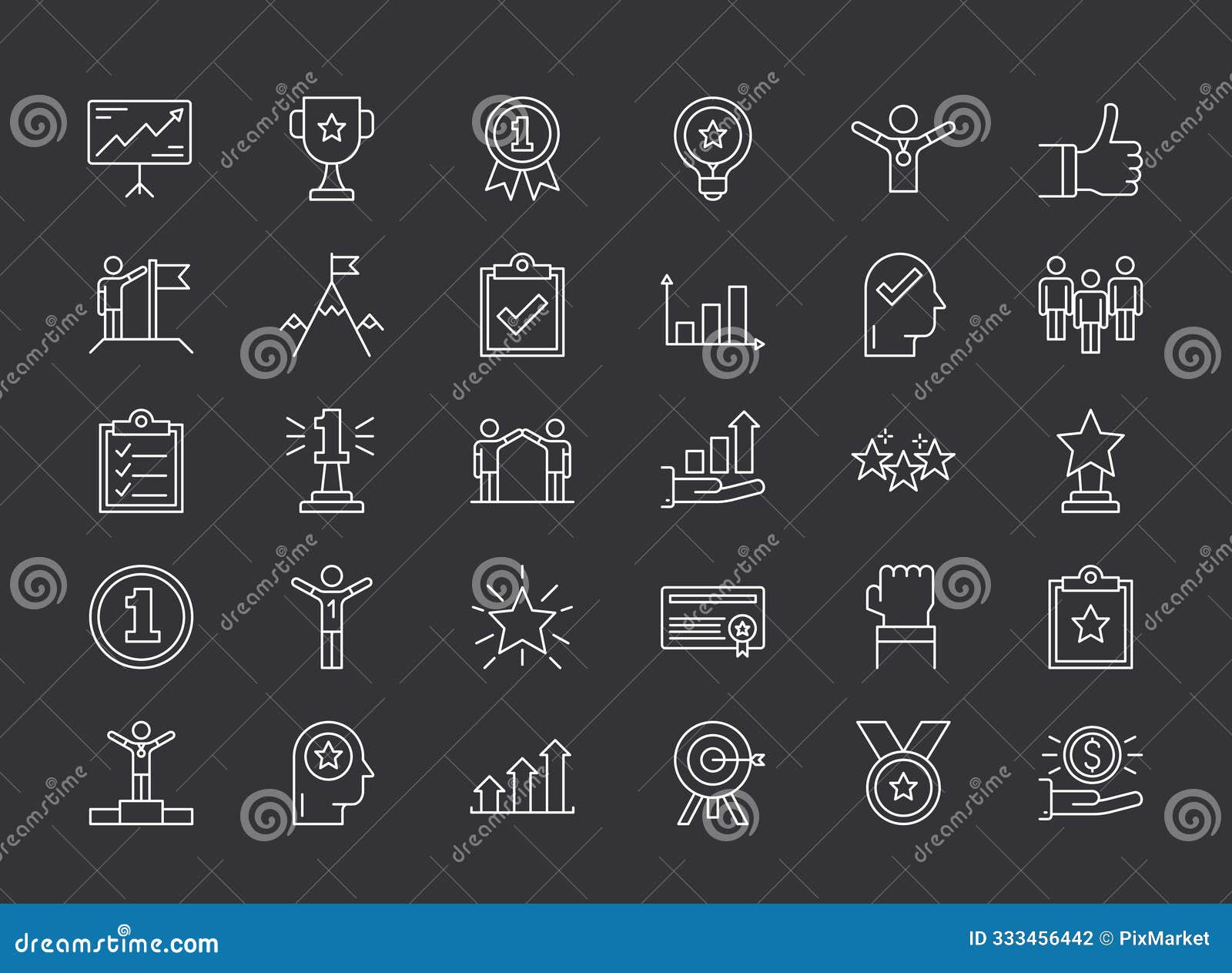 Way To Success Line And Solid Icon, Business Strategy Concept, Path To ...