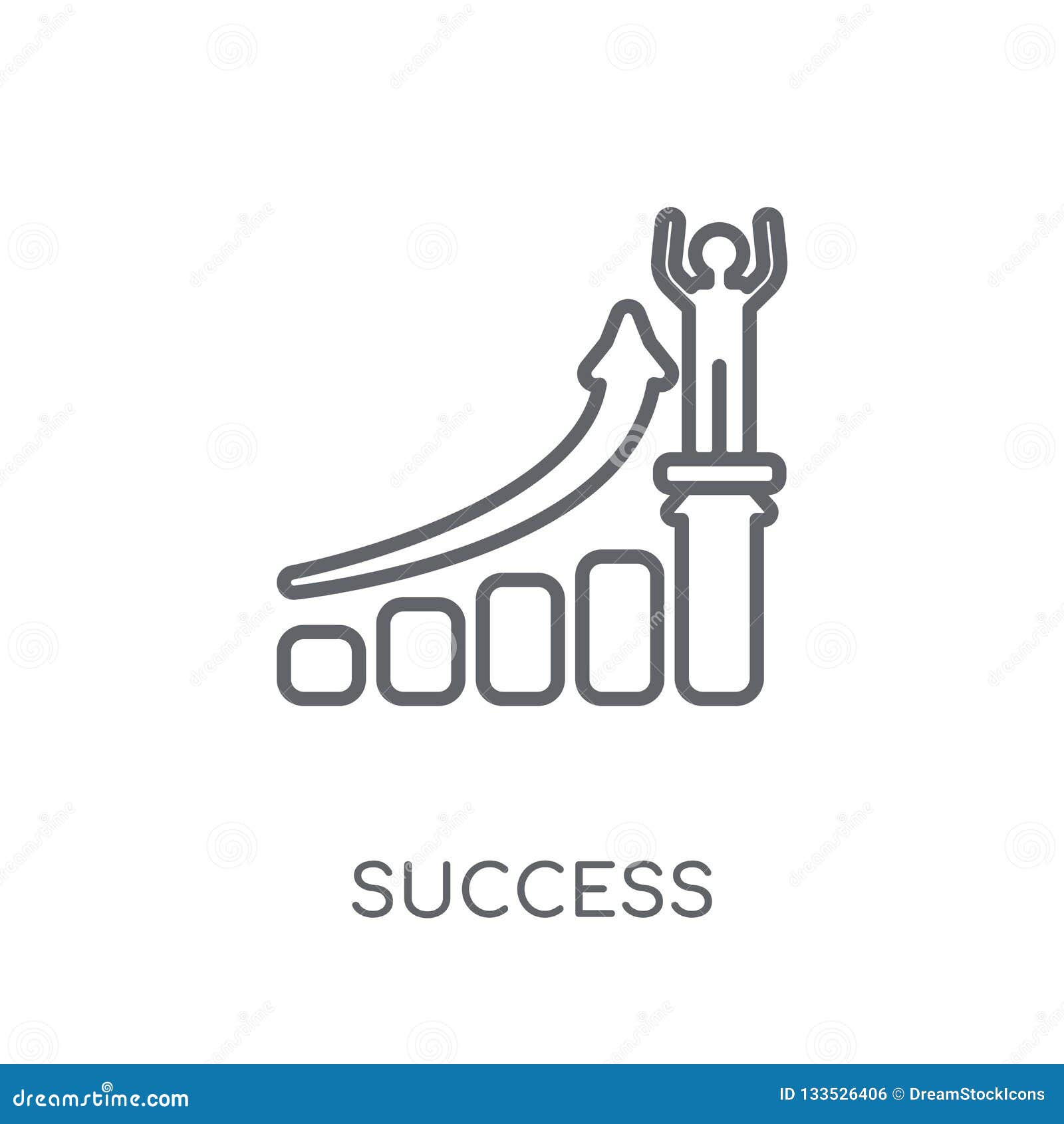 Success Linear Icon. Modern Outline Success Logo Concept on Whit Stock ...