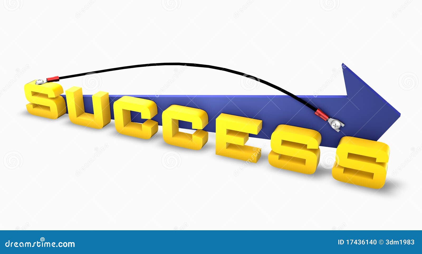 Success linked on up arrow stock illustration. Illustration of goal ...