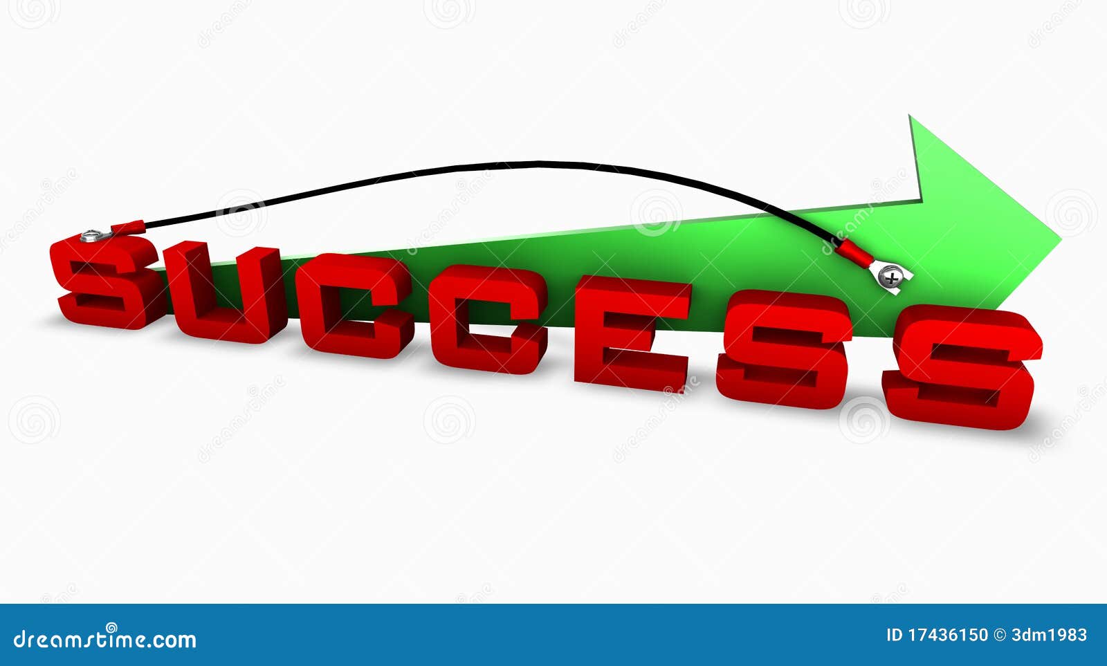 Success linked on up arrow stock illustration. Illustration of linked ...