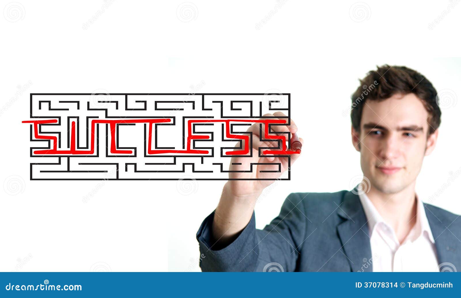 Success Maze Concept Drawing Stock Photo - Image of business ...