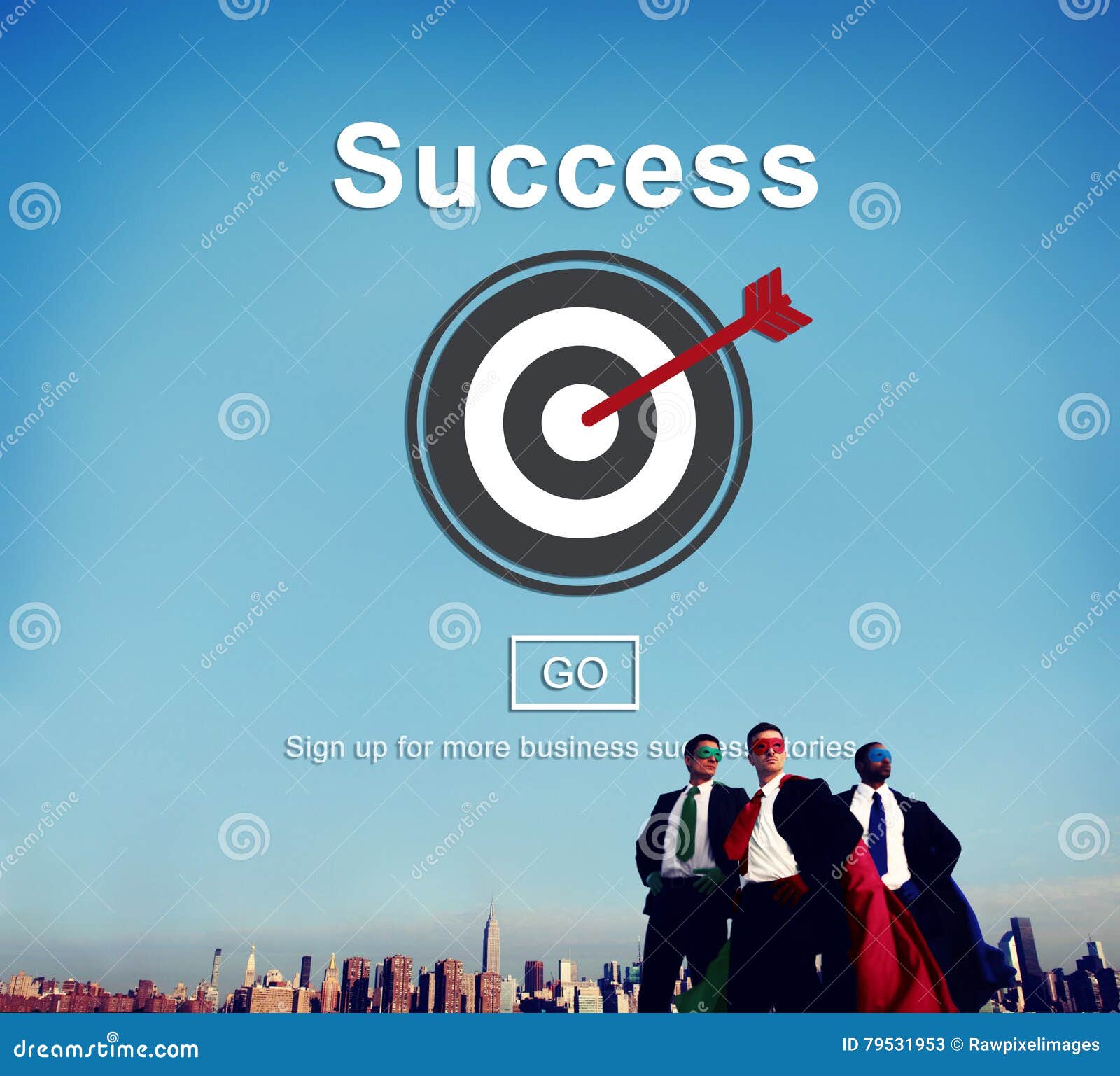 Success Mission Motivation Homepage Concept Stock Image - Image of page ...