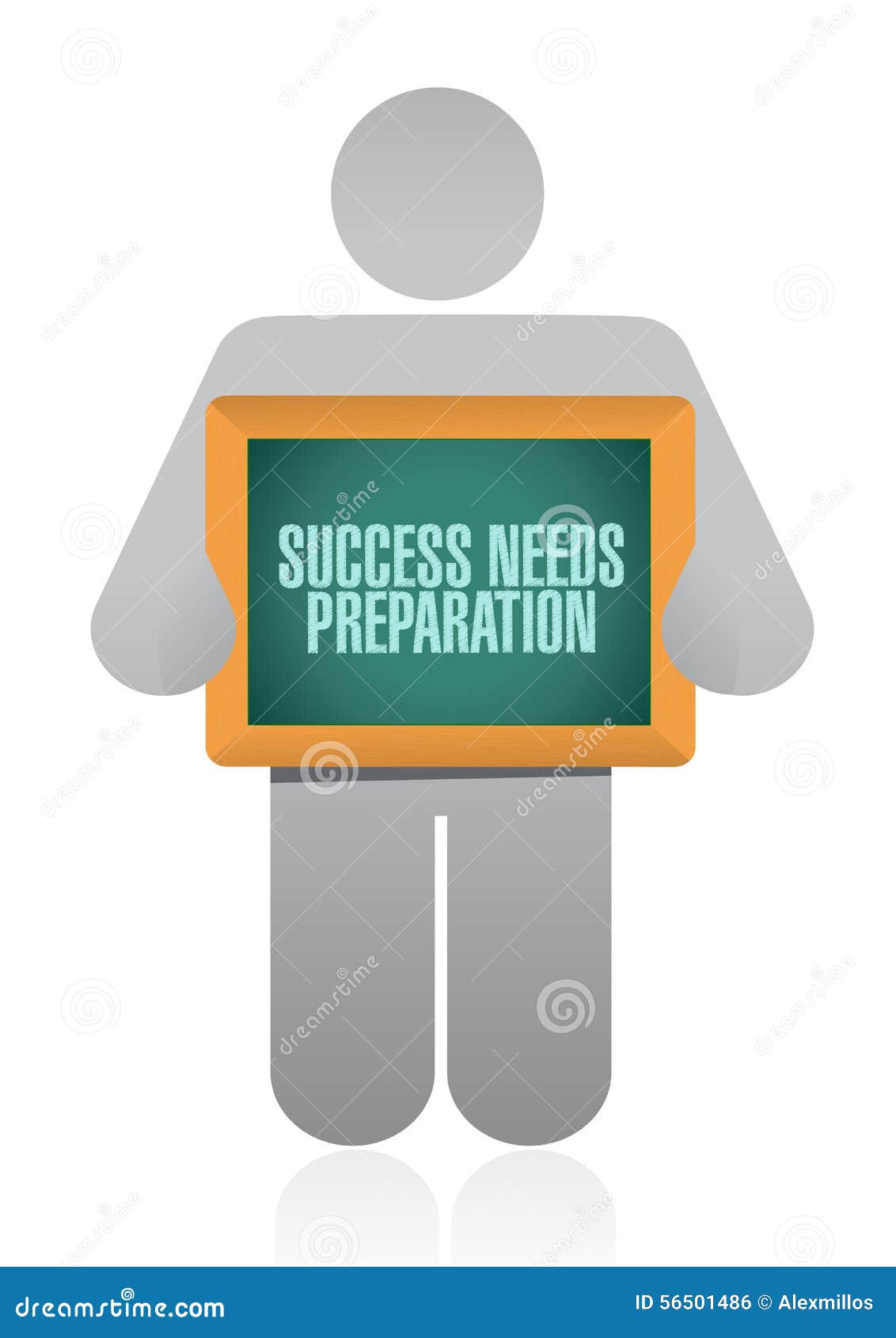 Success Needs Preparation Avatar Board Sign Stock Illustration ...